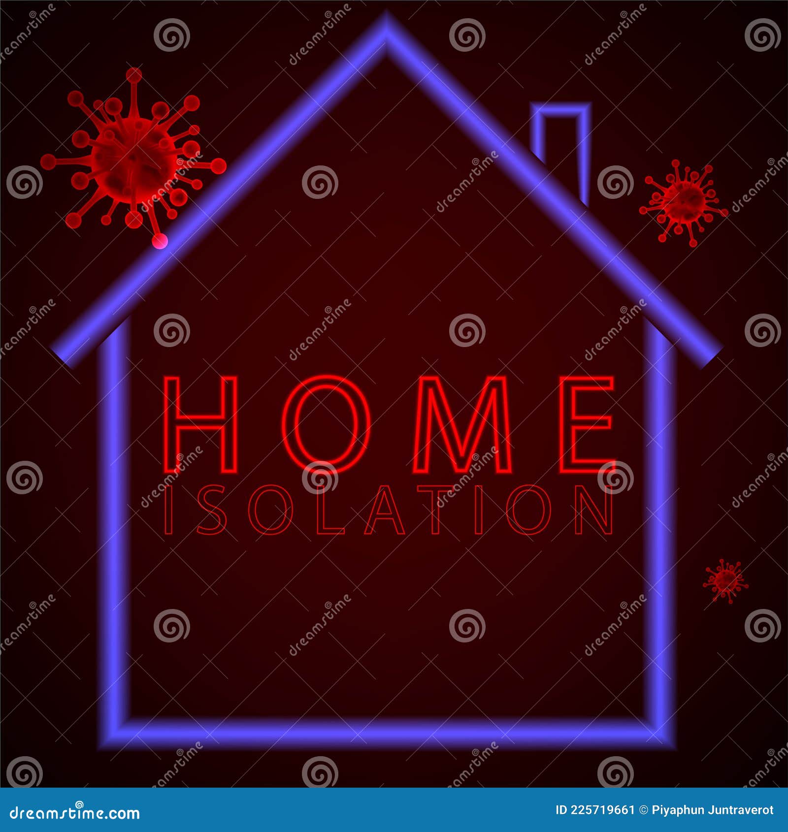 Drawing Graphics Vector Concept Home Isolation for Protecting ...
