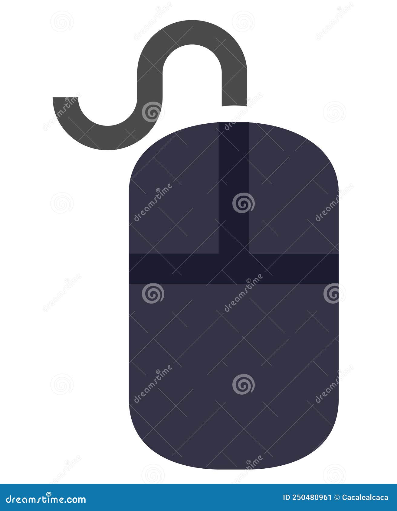 The Drawing of a Gray Computer Mouse, a Small Hardware Input Device ...