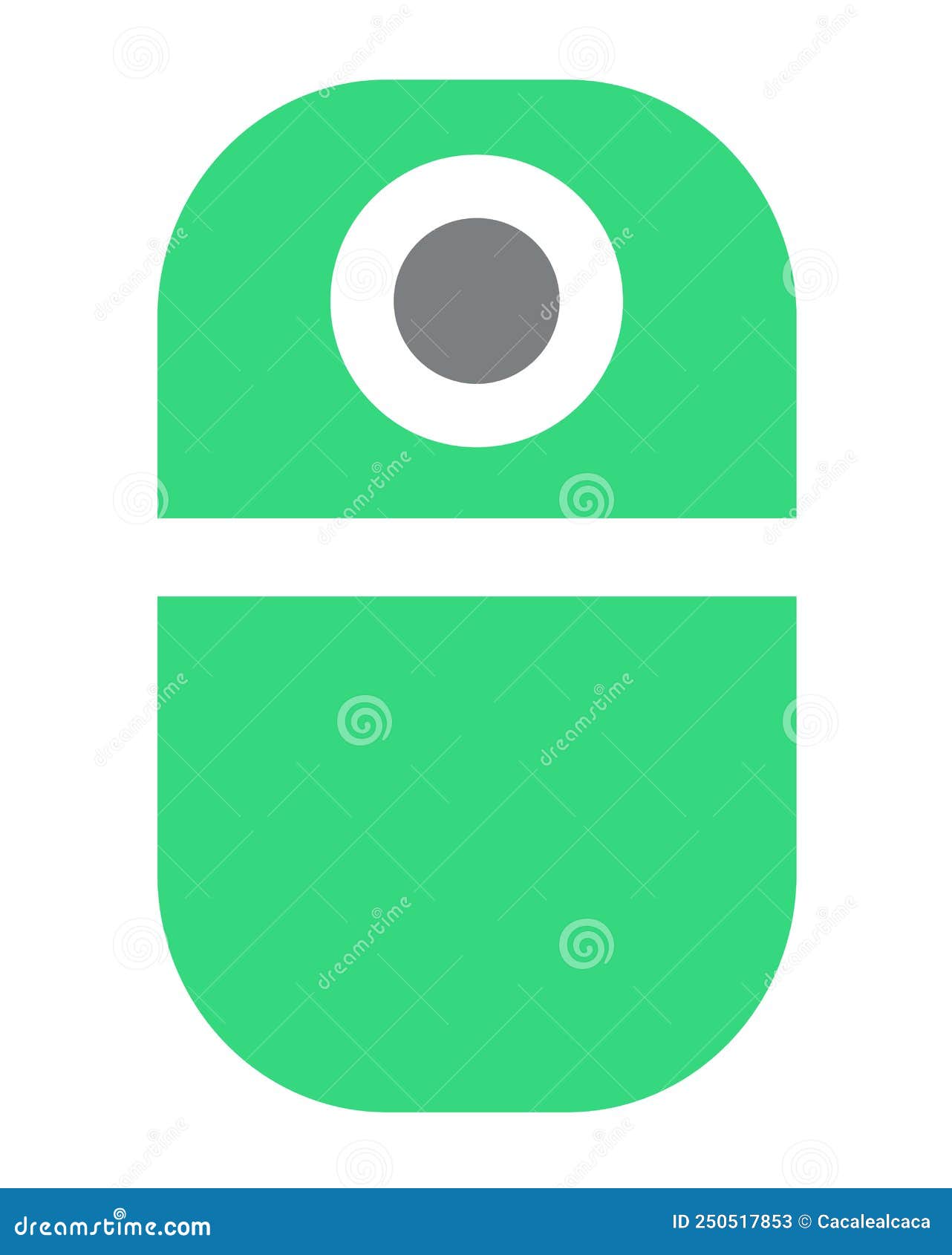 The Drawing of a Green Computer Mouse, a Small Hardware Input Device ...