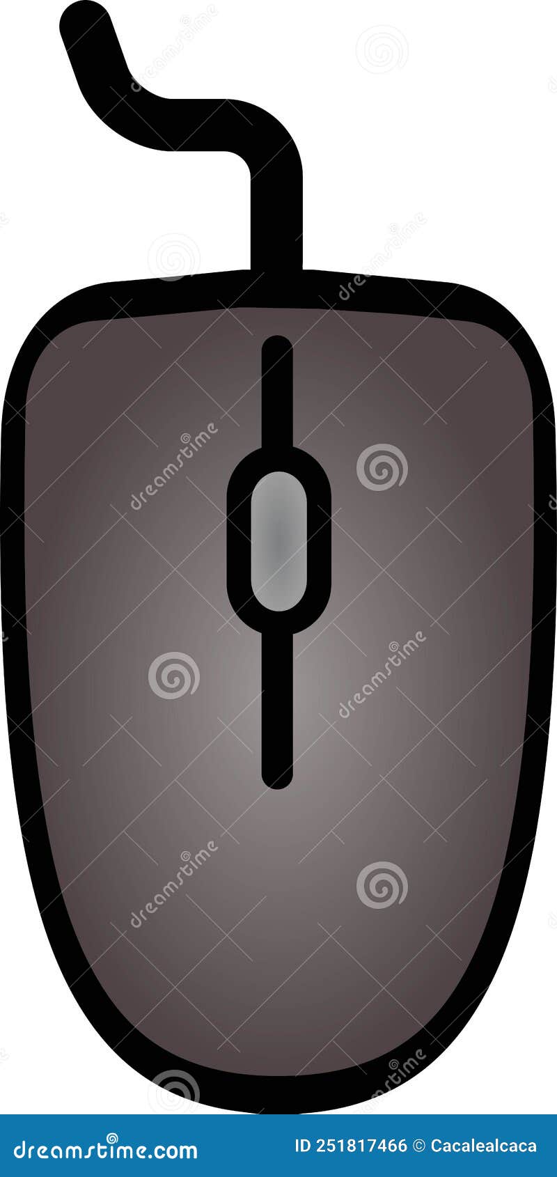 The Drawing of a Grey Computer Mouse, a Small Hardware Input Device ...
