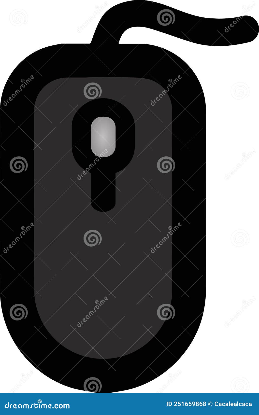 The Drawing of a Grey Computer Mouse, a Small Hardware Input Device ...