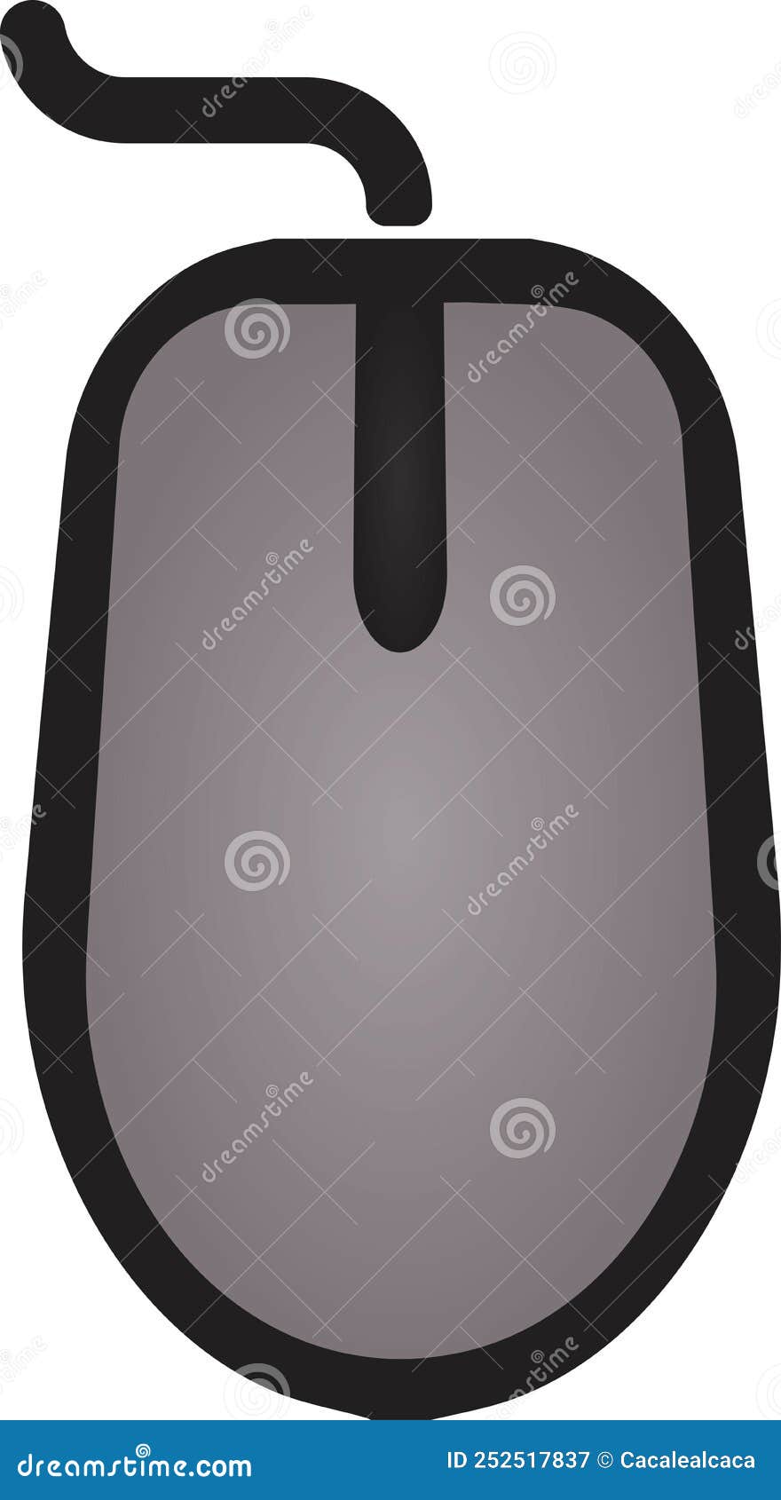 The Drawing of a Grey Computer Mouse, a Small Hardware Input Device ...