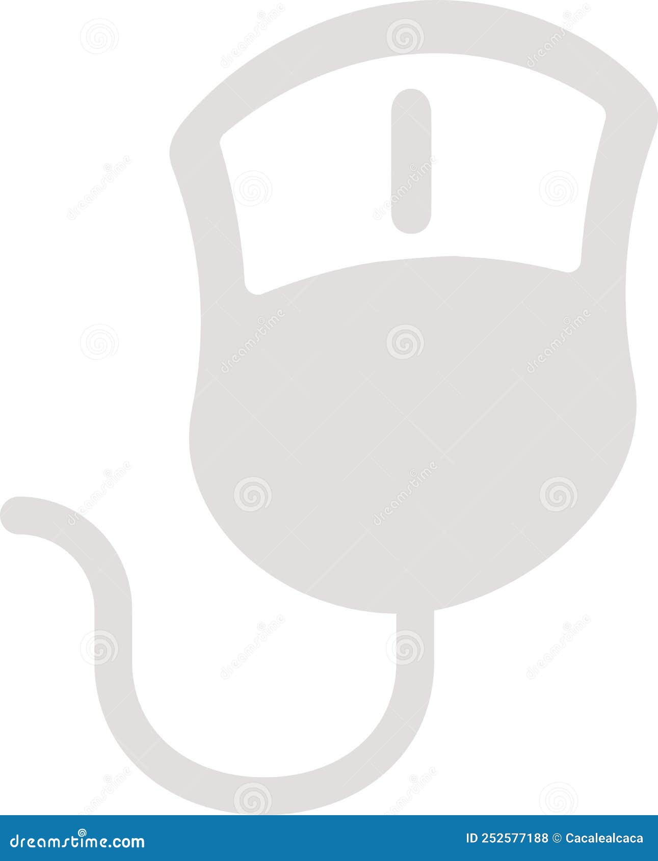 The Drawing of a Grey Computer Mouse, a Small Hardware Input Device ...