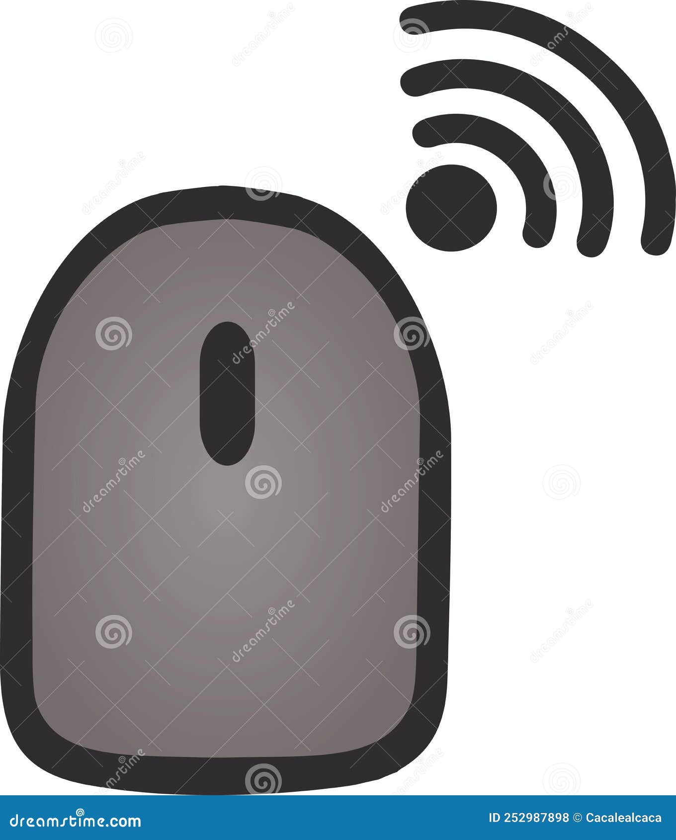 The Drawing of a Grey Computer Mouse, a Small Hardware Input Device ...