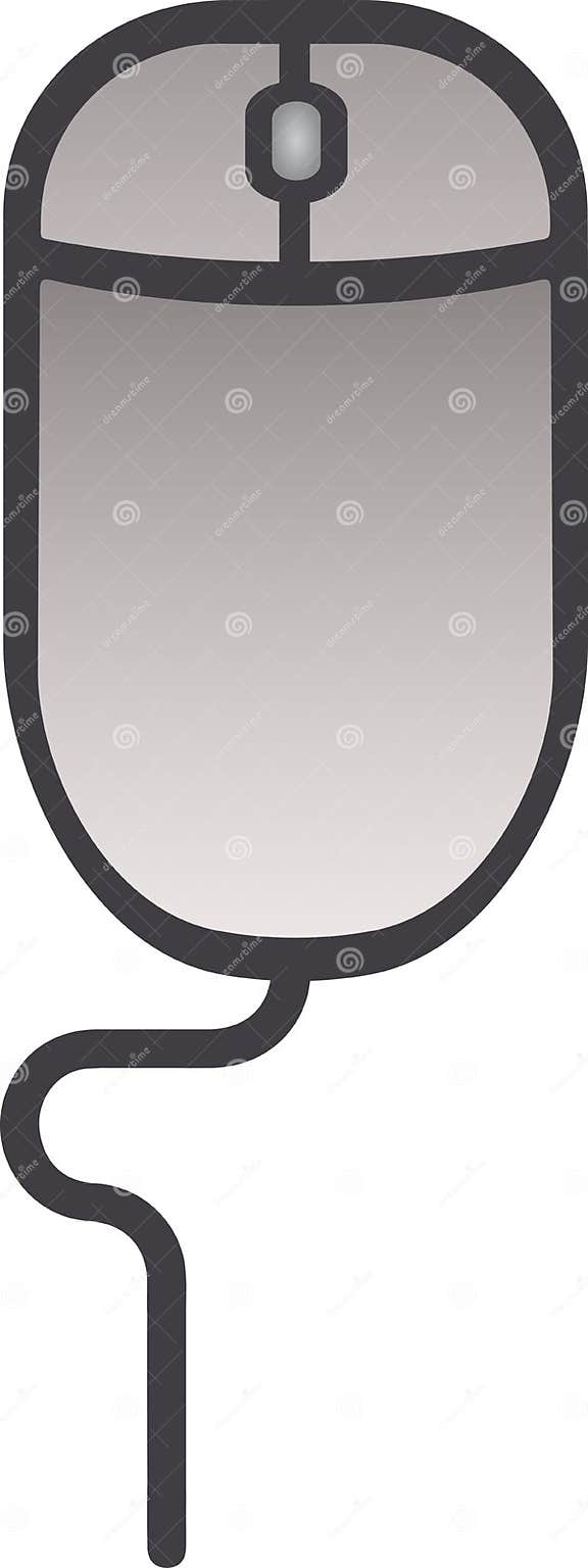 The Drawing of a Grey Computer Mouse, a Small Hardware Input Device ...
