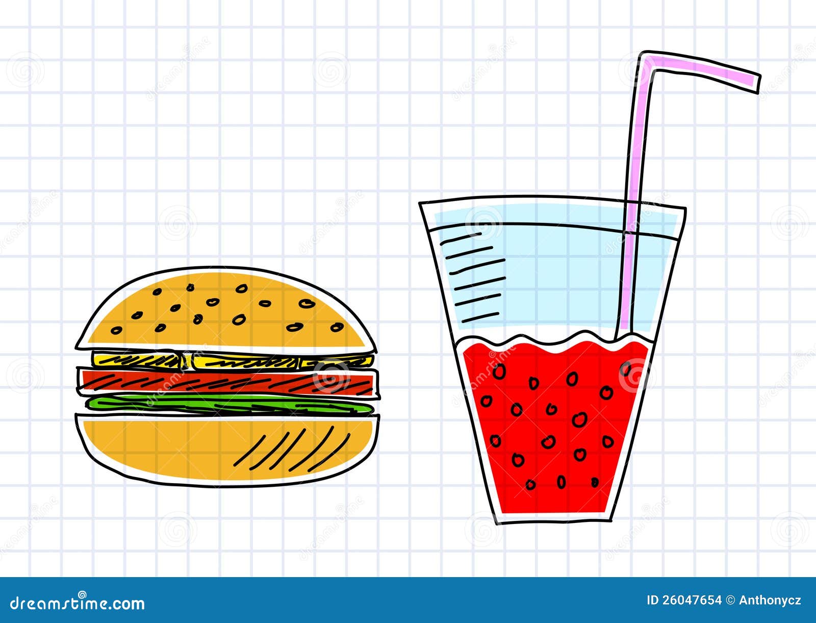 Drawing Hamburger Patties Stock Image | CartoonDealer.com #62601235