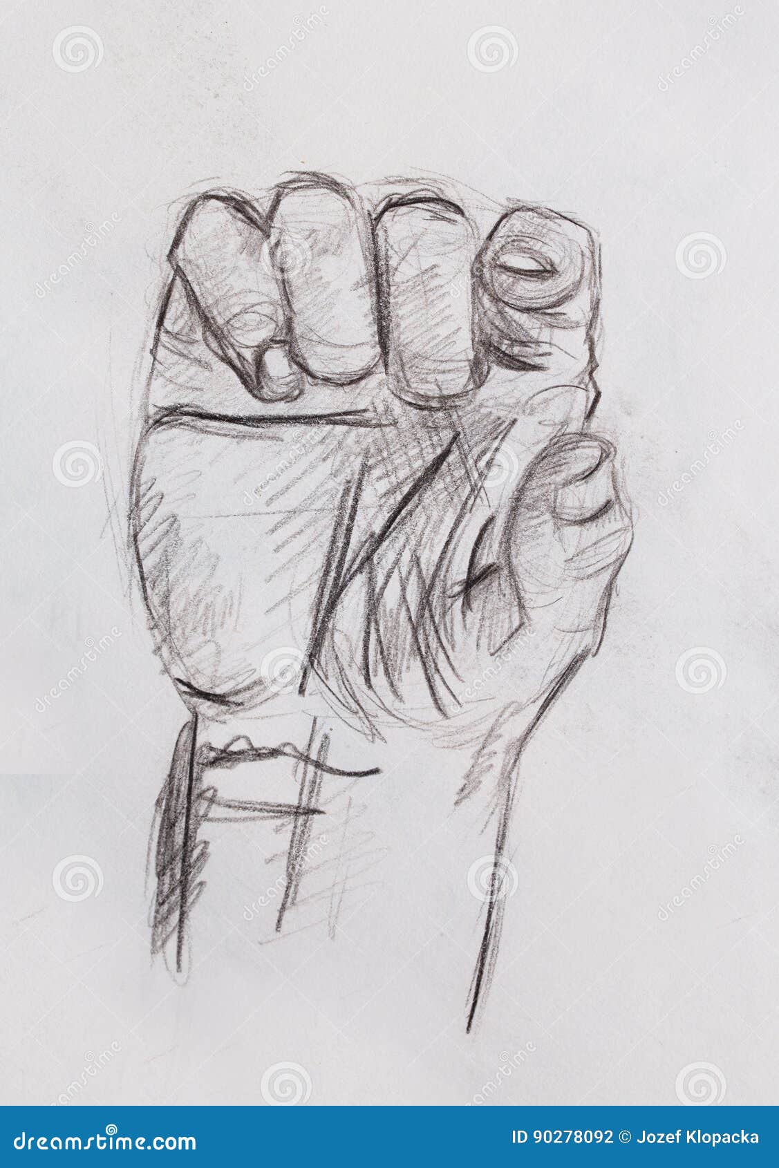 Drawing Hand, Pencil Sketch on Old Paper. Stock Illustration ...