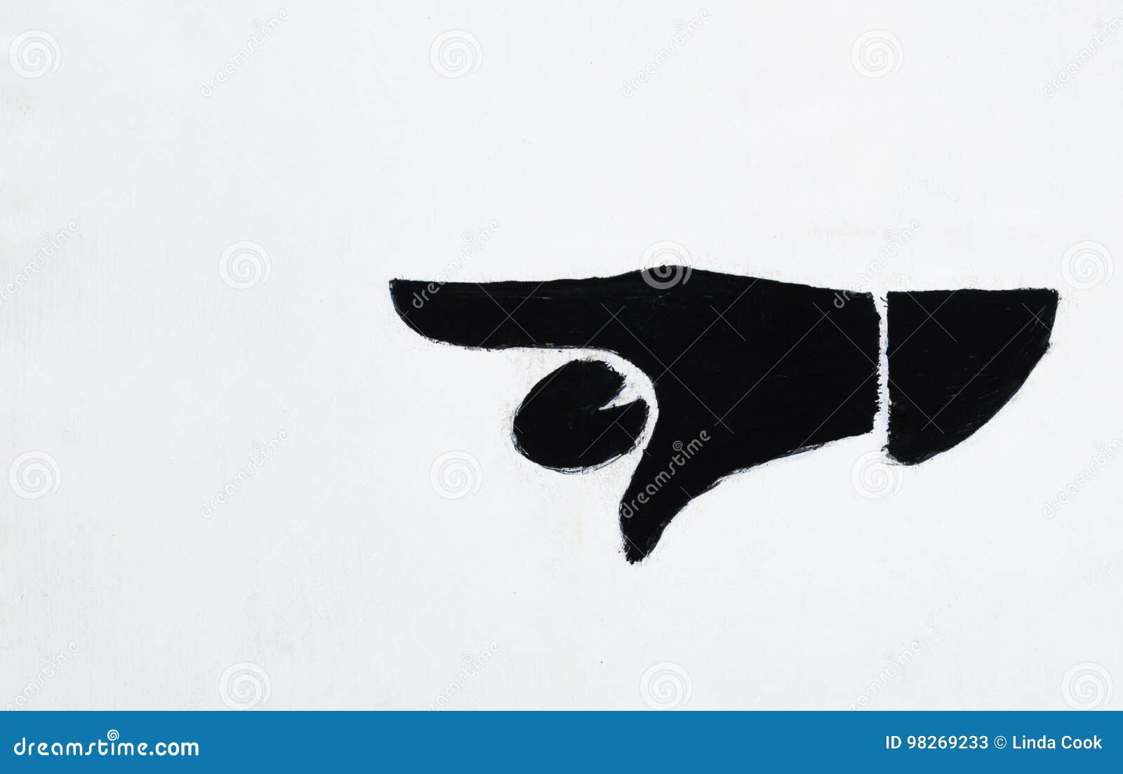 Drawing of a Hand Pointing To the Left Stock Illustration ...