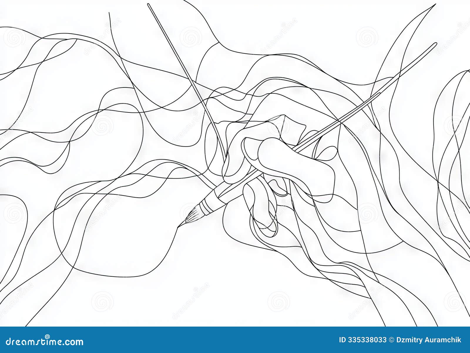 Drawing of Hands Holding Ink Pens or Pencils To Write or Draw ...