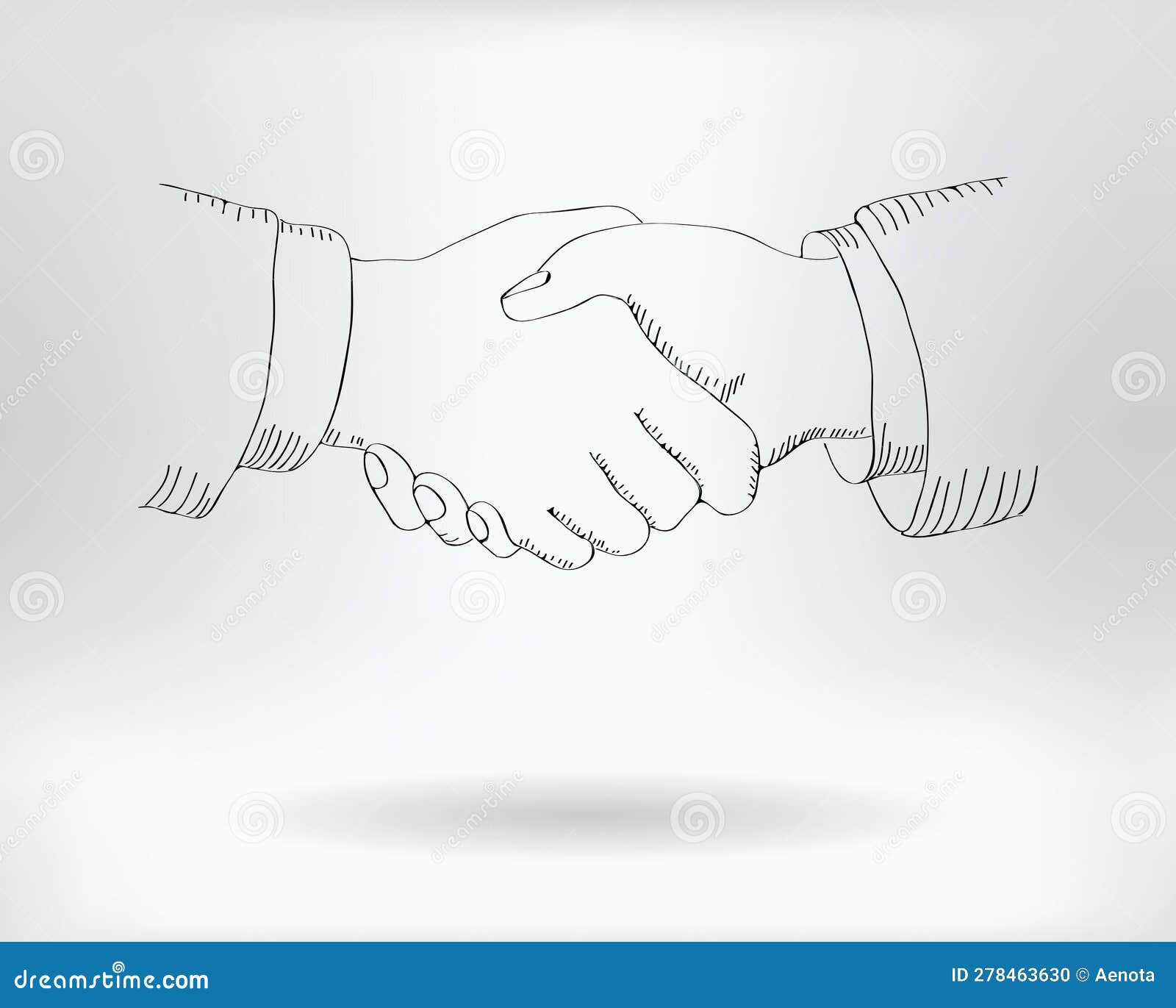 Drawing Of Handshake Cartoon Vector | CartoonDealer.com #27831173