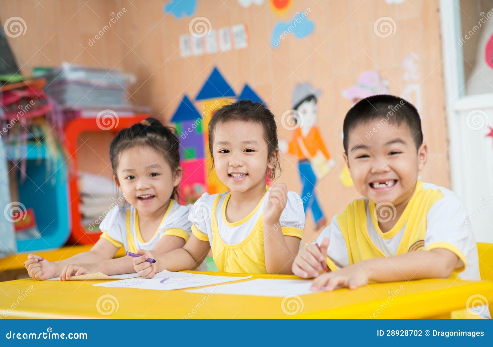 Drawing and having fun! stock photo. Image of classroom - 28928702
