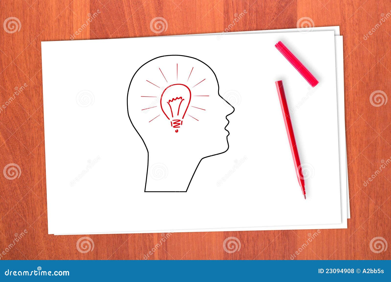 Drawing head and lamp stock photo. Image of encircled - 23094908
