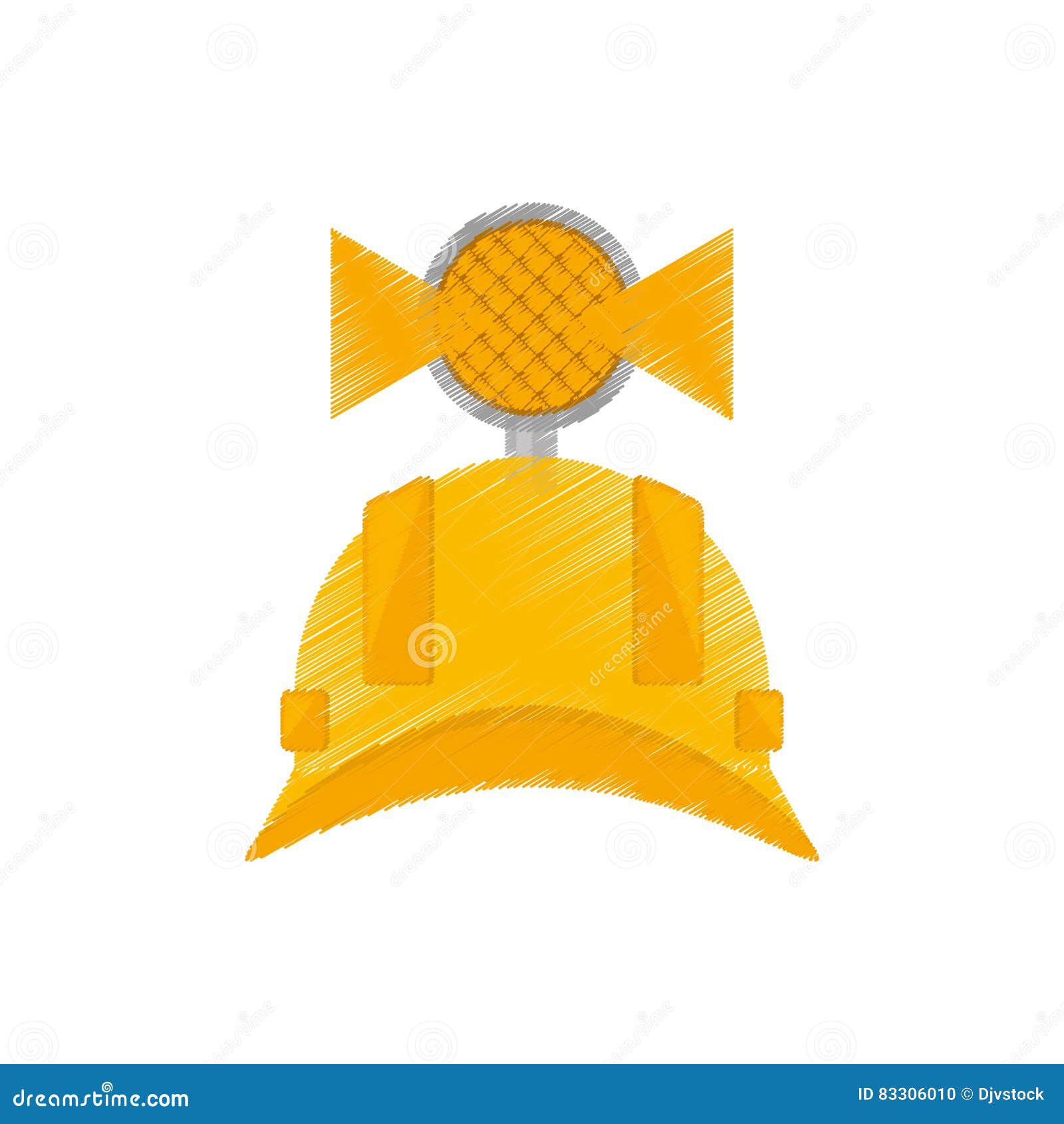 Drawing Helmet Mining Light Protection Stock Illustration ...