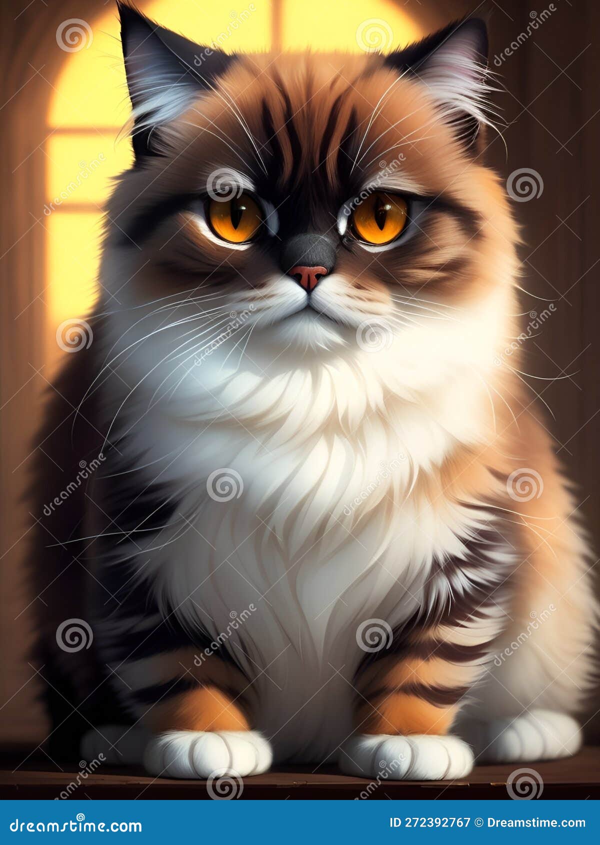 Himalayan cat 2 stock illustration. Illustration of carnivore - 272392767