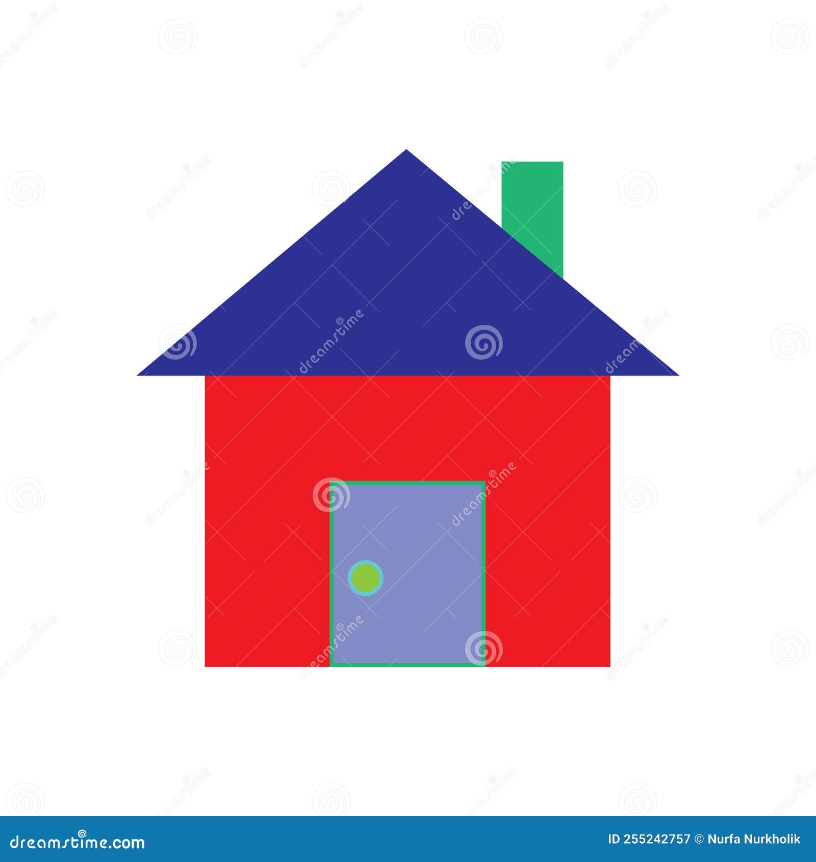 Drawing of House Icon Colorful Design Vector Illustration Stock Vector ...