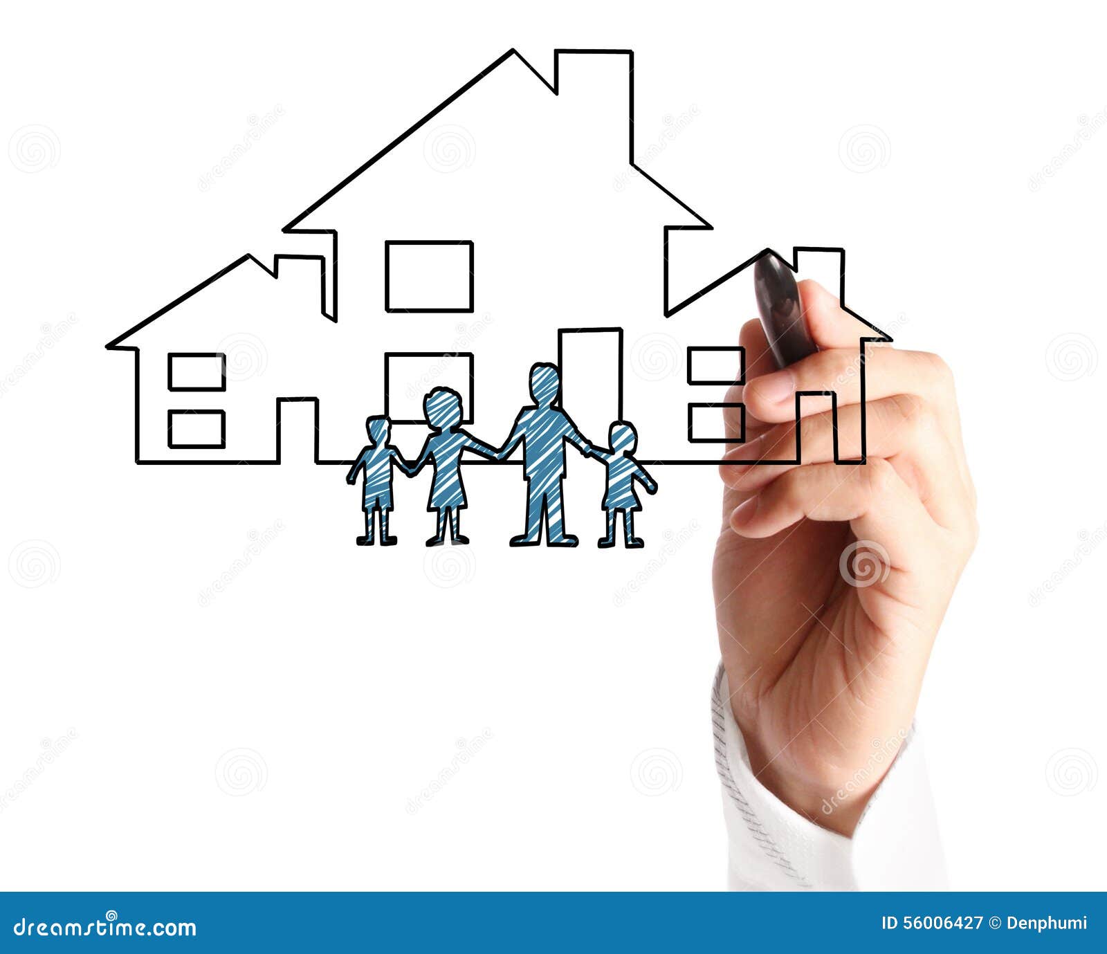 Drawing a house model stock image. Image of drawing, draw - 56006427