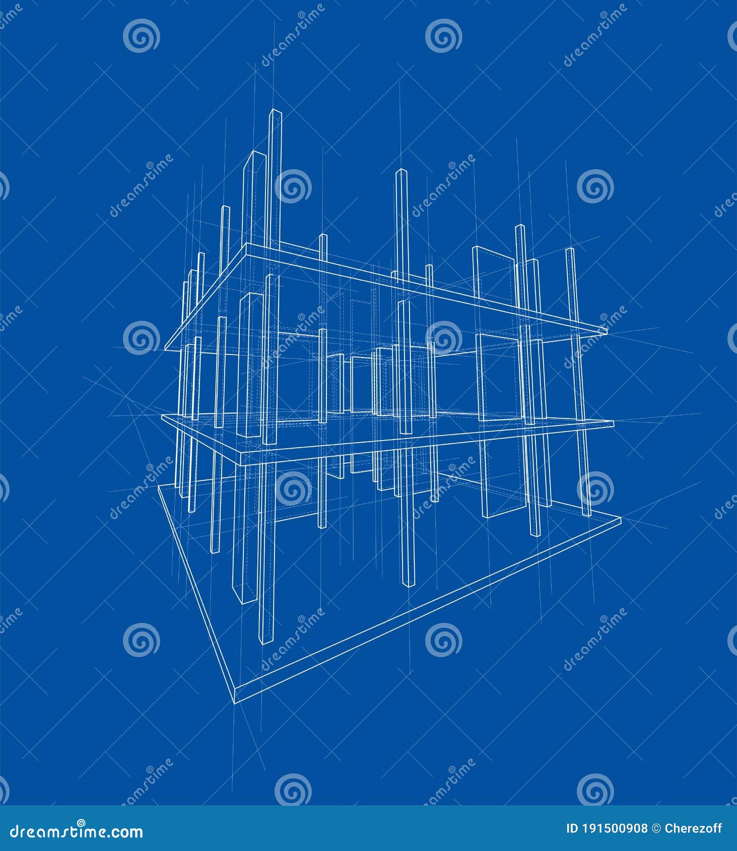 Drawing of a House Under Construction Stock Illustration - Illustration ...