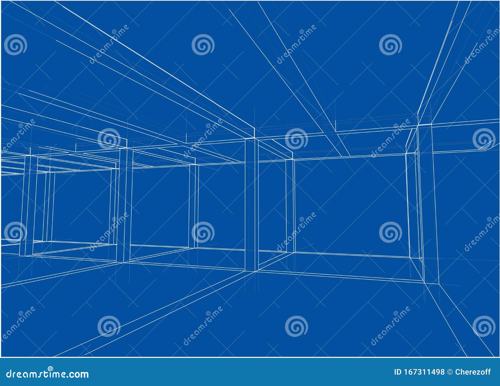 Drawing of a House Under Construction. Vector Stock Vector ...