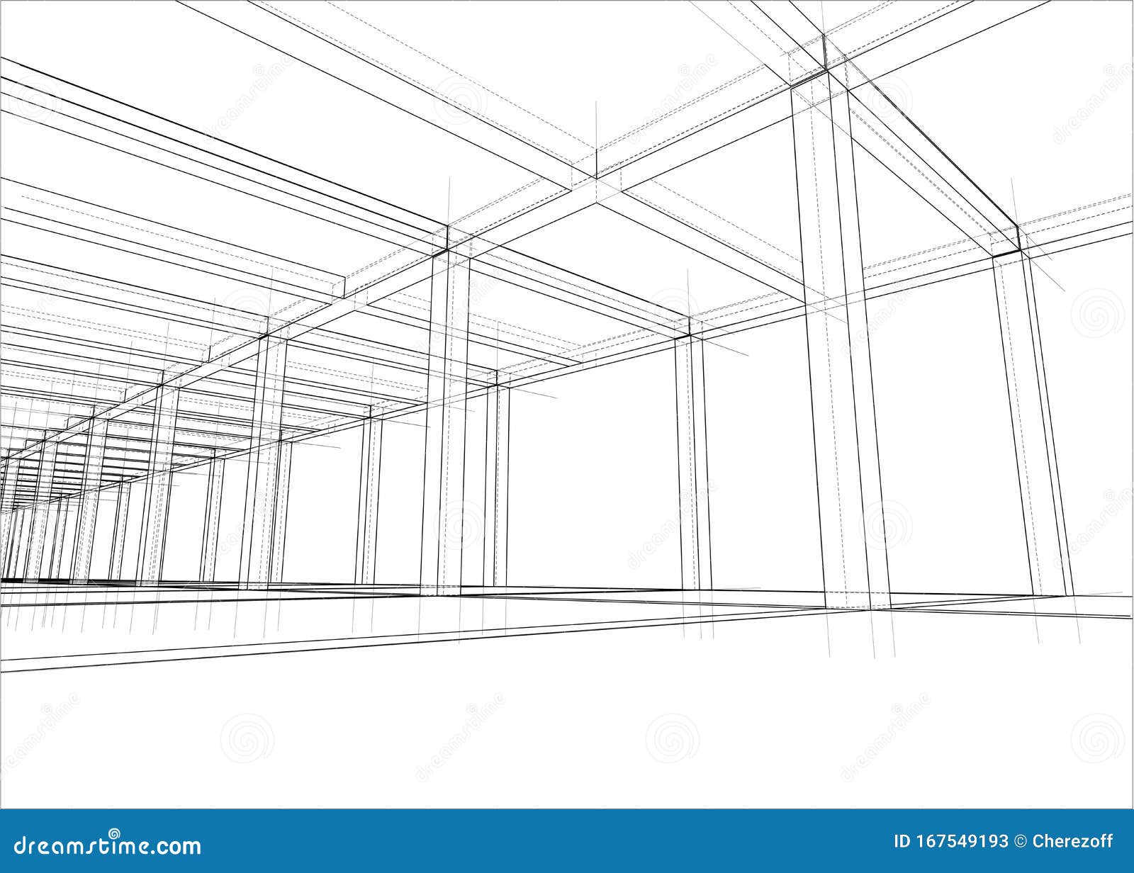 Drawing of a House Under Construction. Vector Stock Vector ...