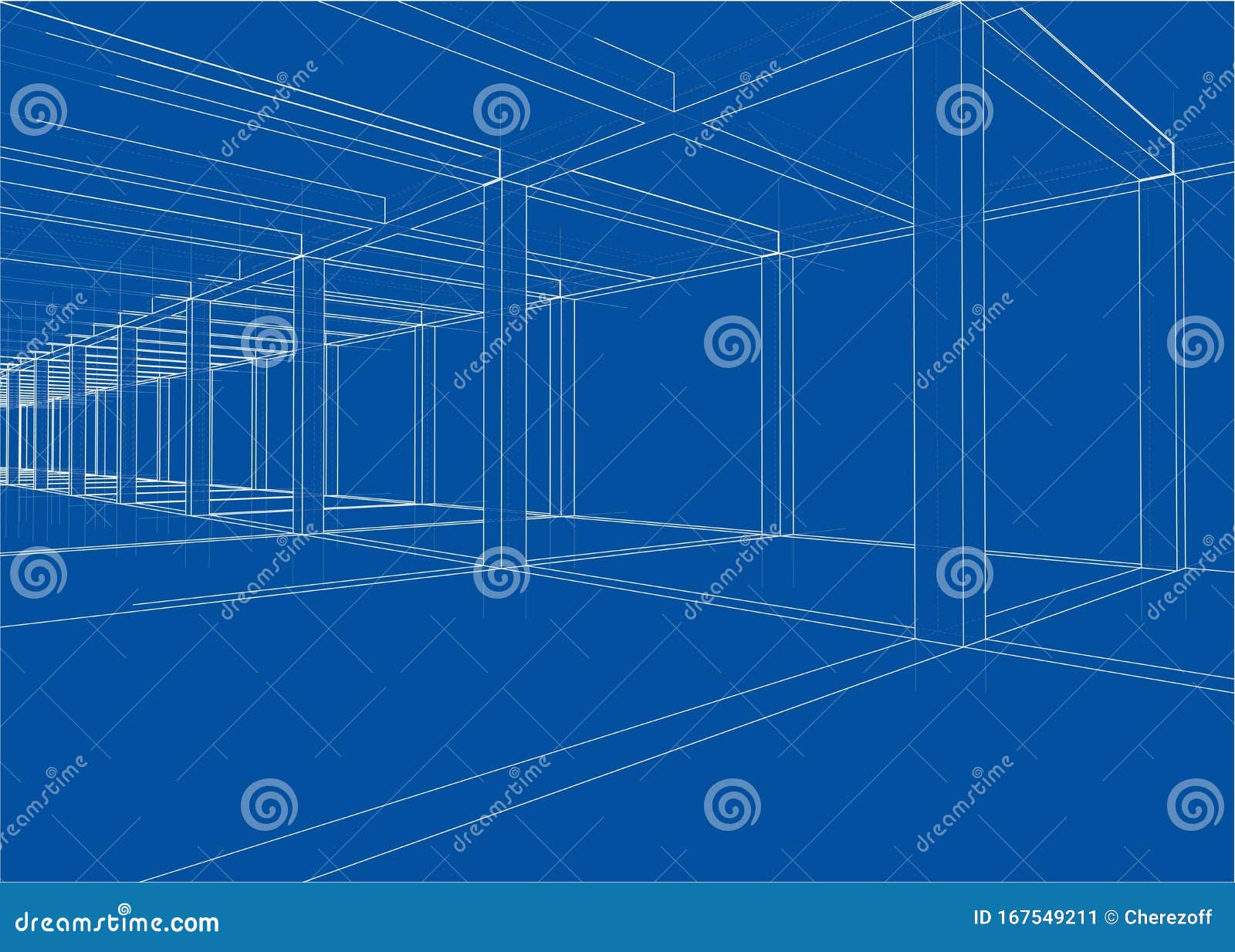 Drawing of a House Under Construction. Vector Stock Vector ...