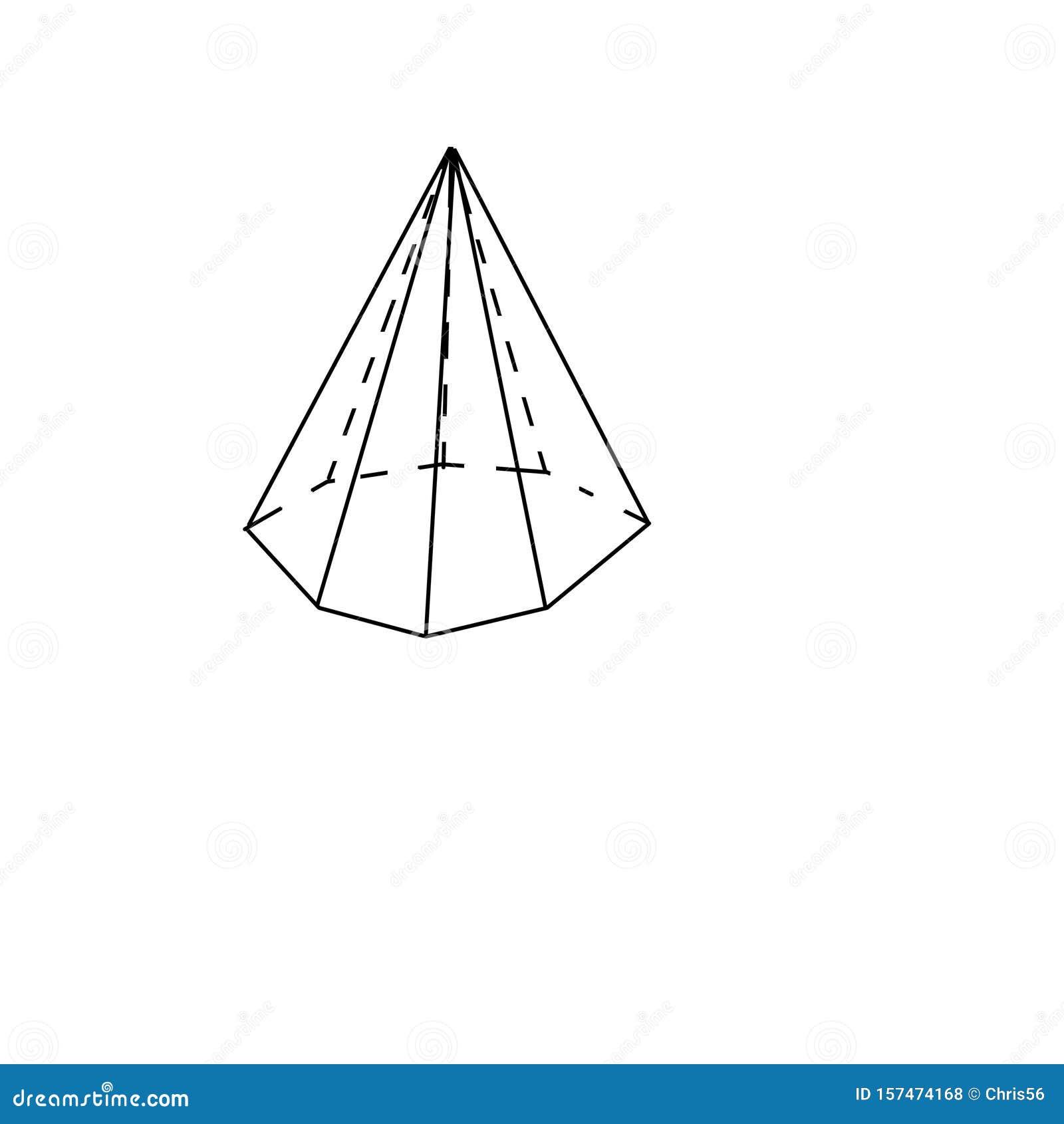 Volumetric Geometric Figure on a White Background Stock Illustration ...