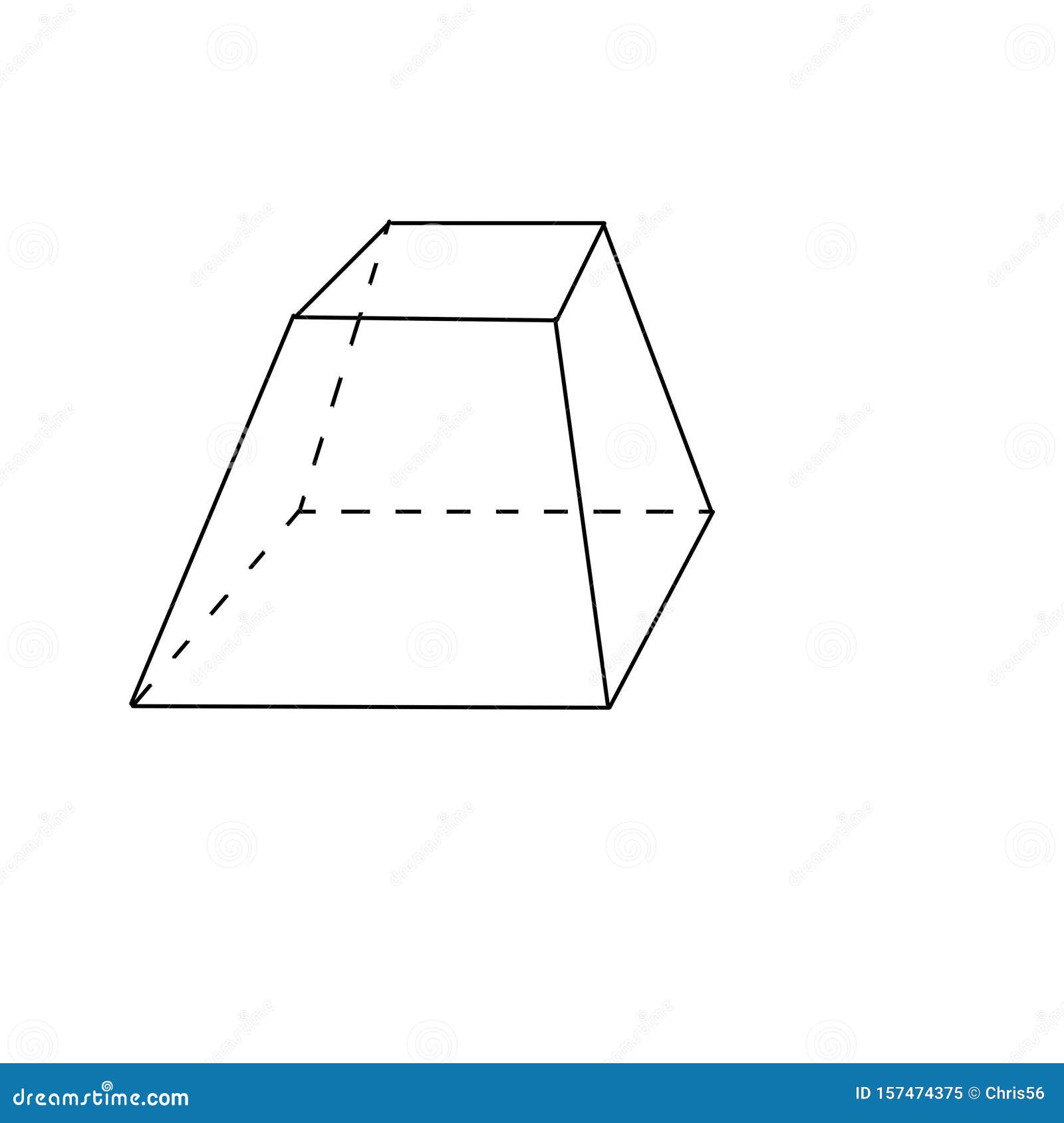 Volumetric Geometric Figure on a White Background Stock Illustration ...