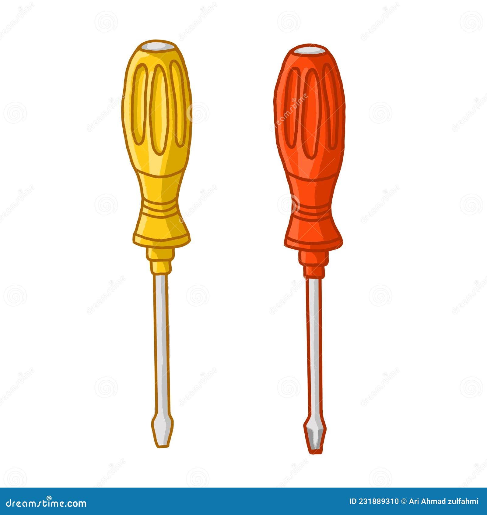 Illustration of a Pair Screwdriver Stock Illustration - Illustration of ...