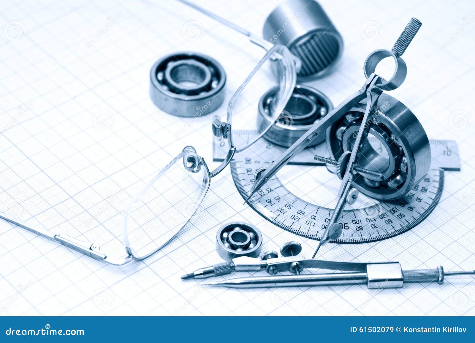 Drawing Instrument on Graph Paper Stock Image - Image of paper, work ...