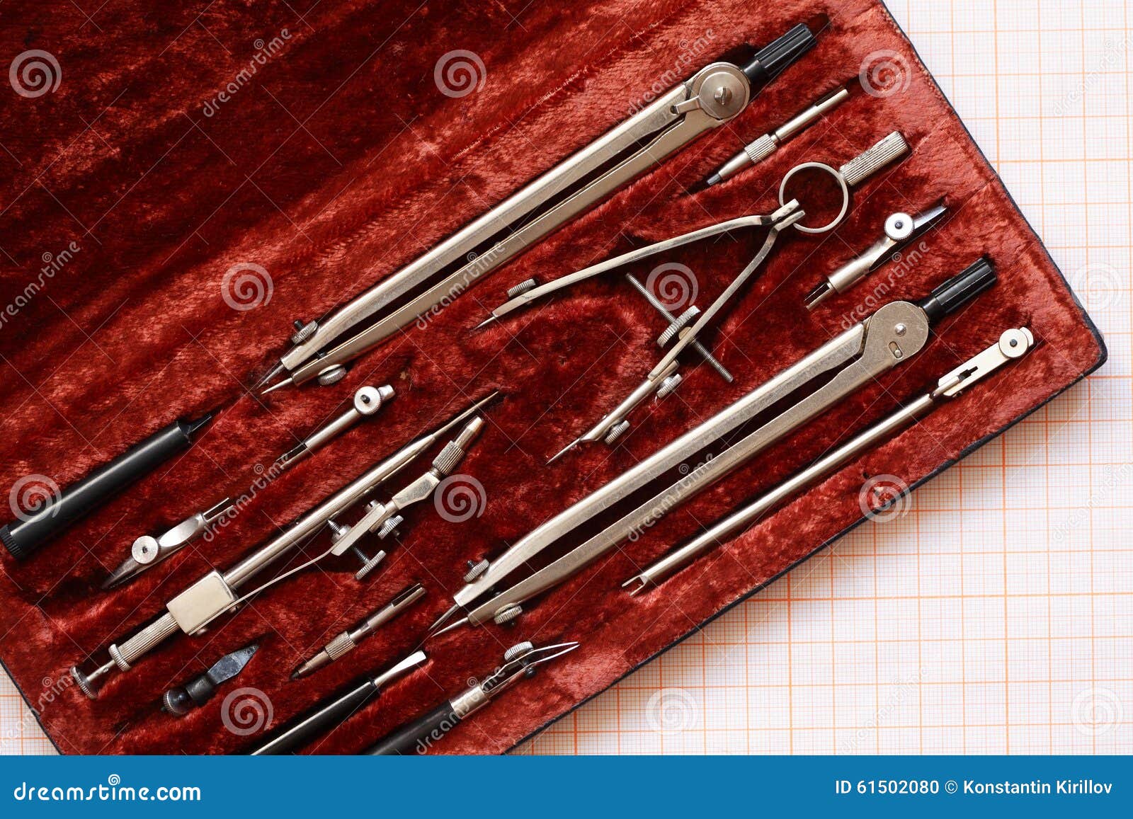 Drawing Instrument Set stock photo. Image of business - 61502080