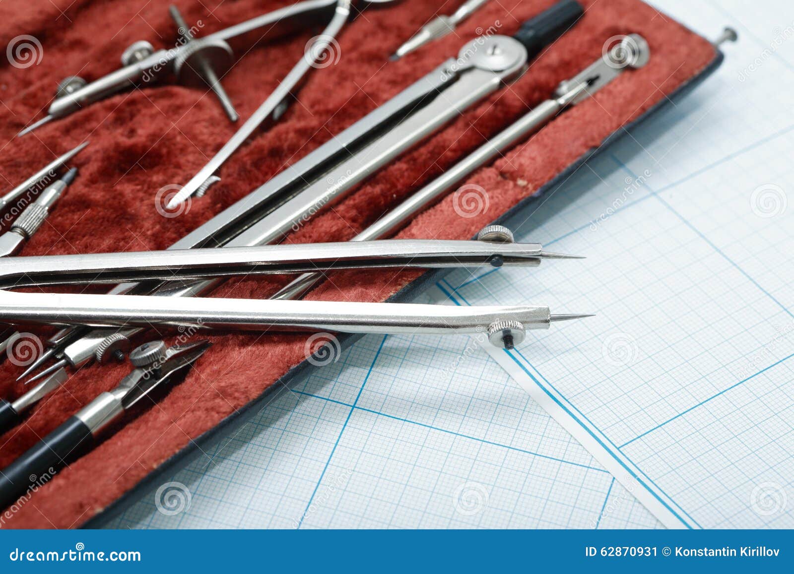 Drawing Instrument Set stock image. Image of divider - 62870931
