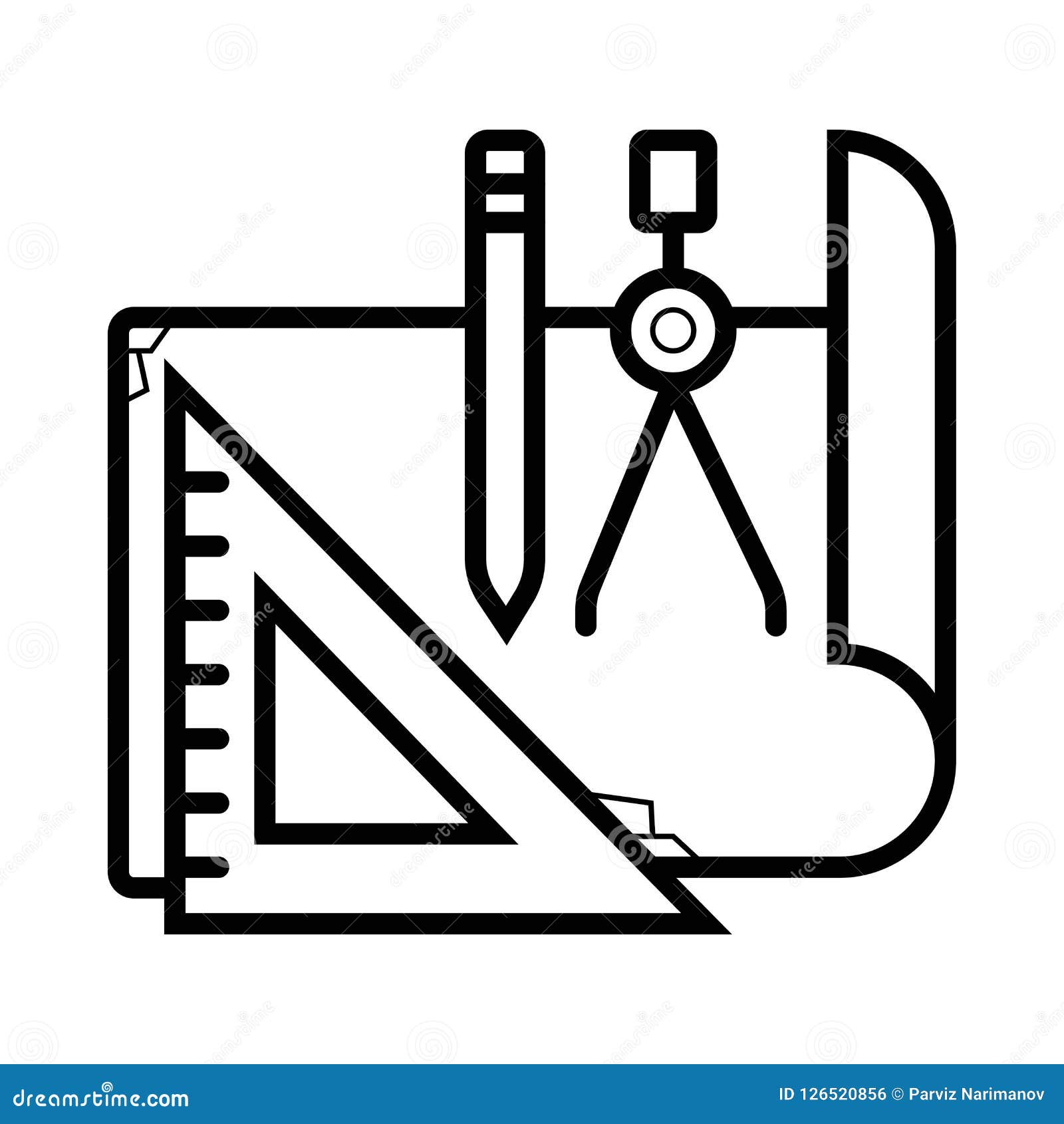Drawing Instrument. Thin Drawing Professional Equipment. Stock ...