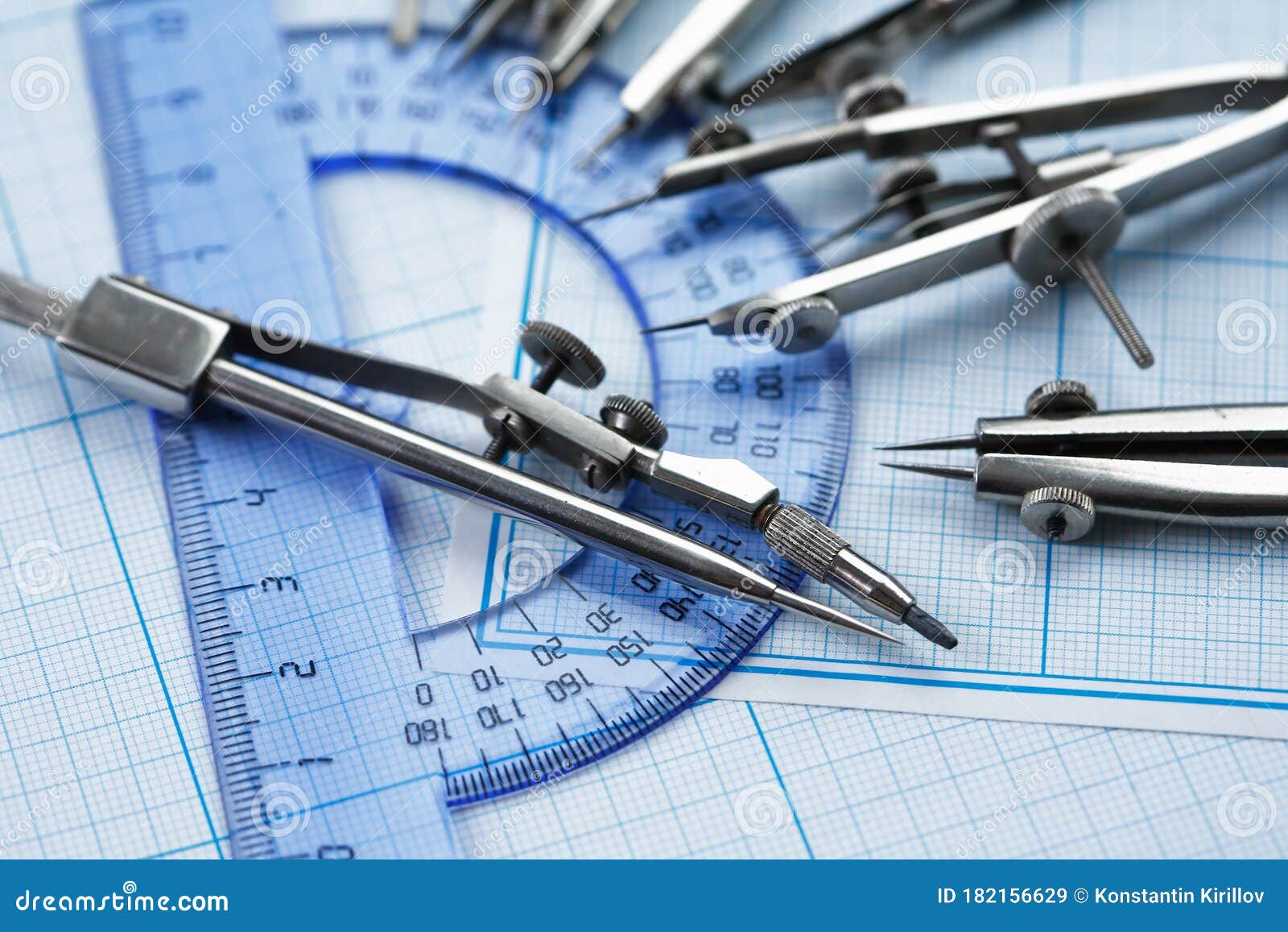 Drawing Instruments Set stock image. Image of measuring - 182156629
