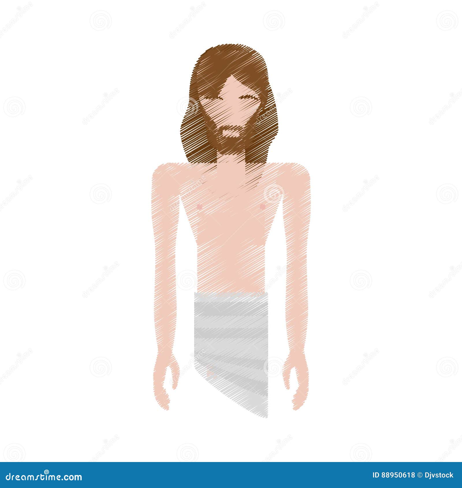 Drawing Jesus Christ Stripped Robes Royalty-Free Illustration ...