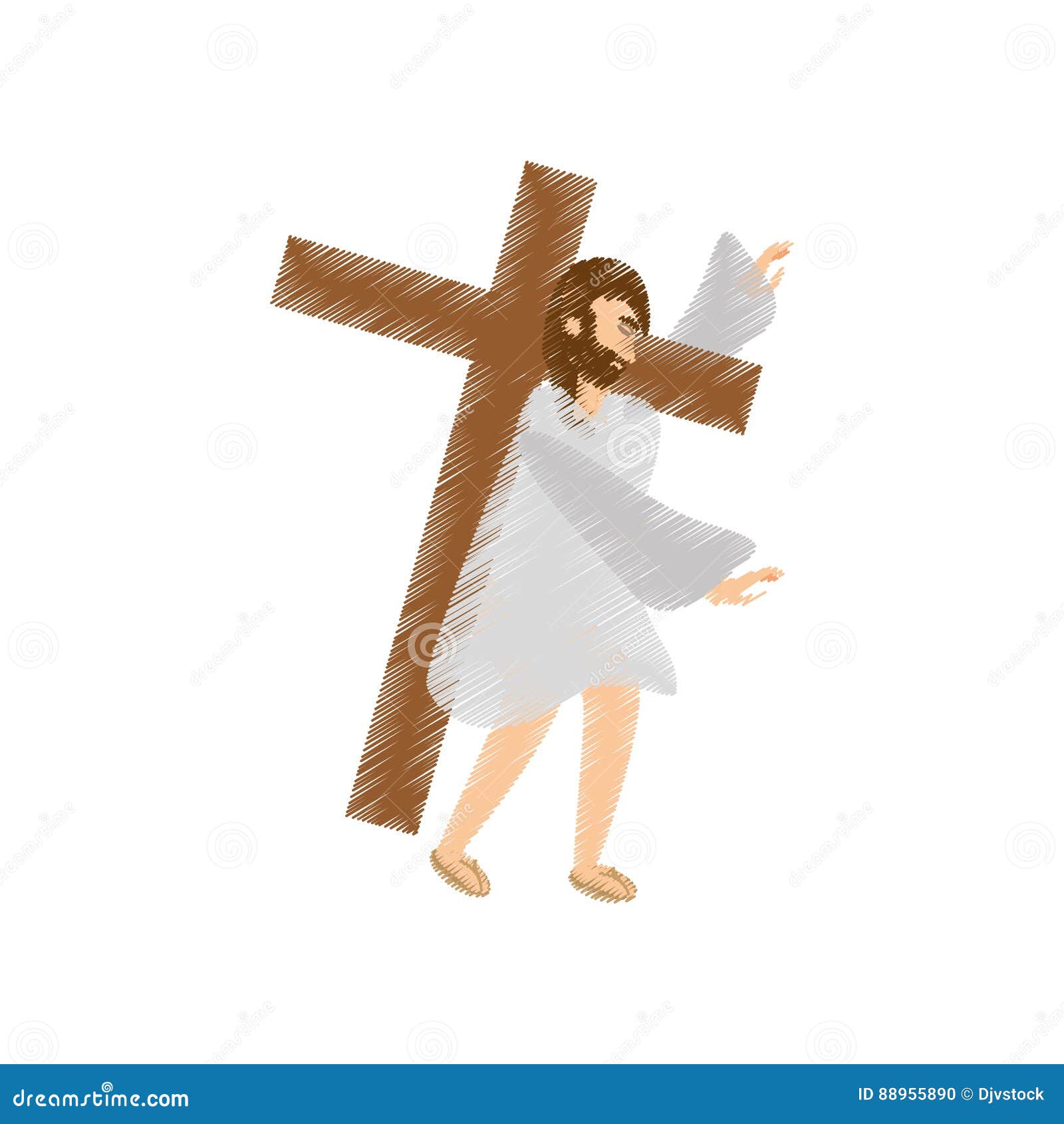 Drawing Jesus Christ Stripped Robes Royalty-Free Illustration ...
