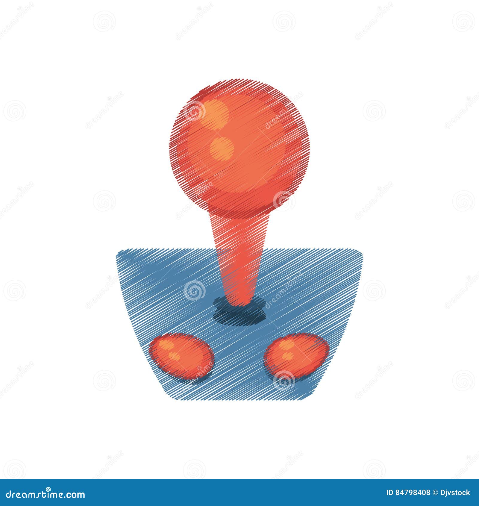 Drawing Joystick Controller Retro Game Stock Illustration ...