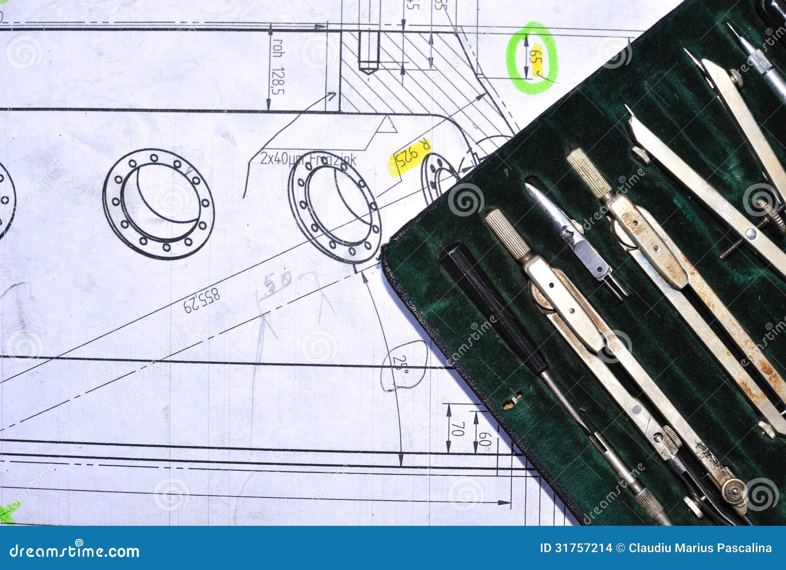 Drawing kit project stock photo. Image of buttons, mechanical - 31757214