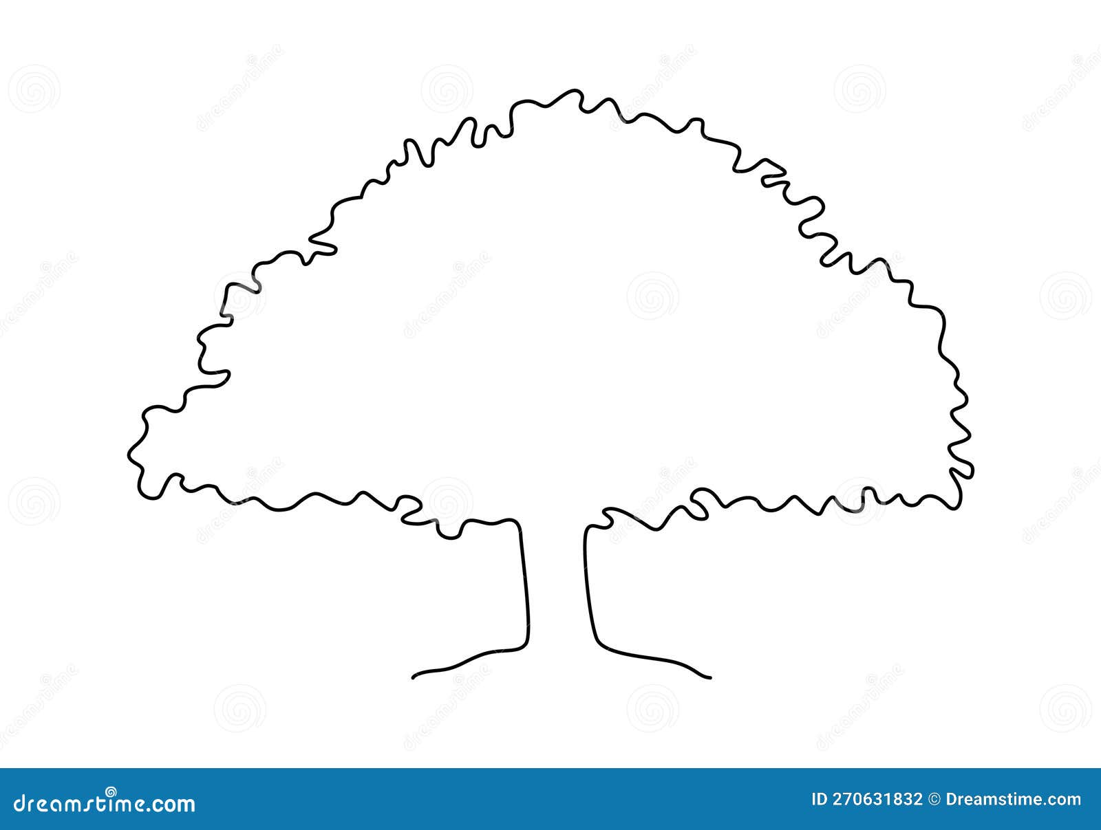 Drawing Large Doodle Tree in Line Art Stock Vector - Illustration of ...