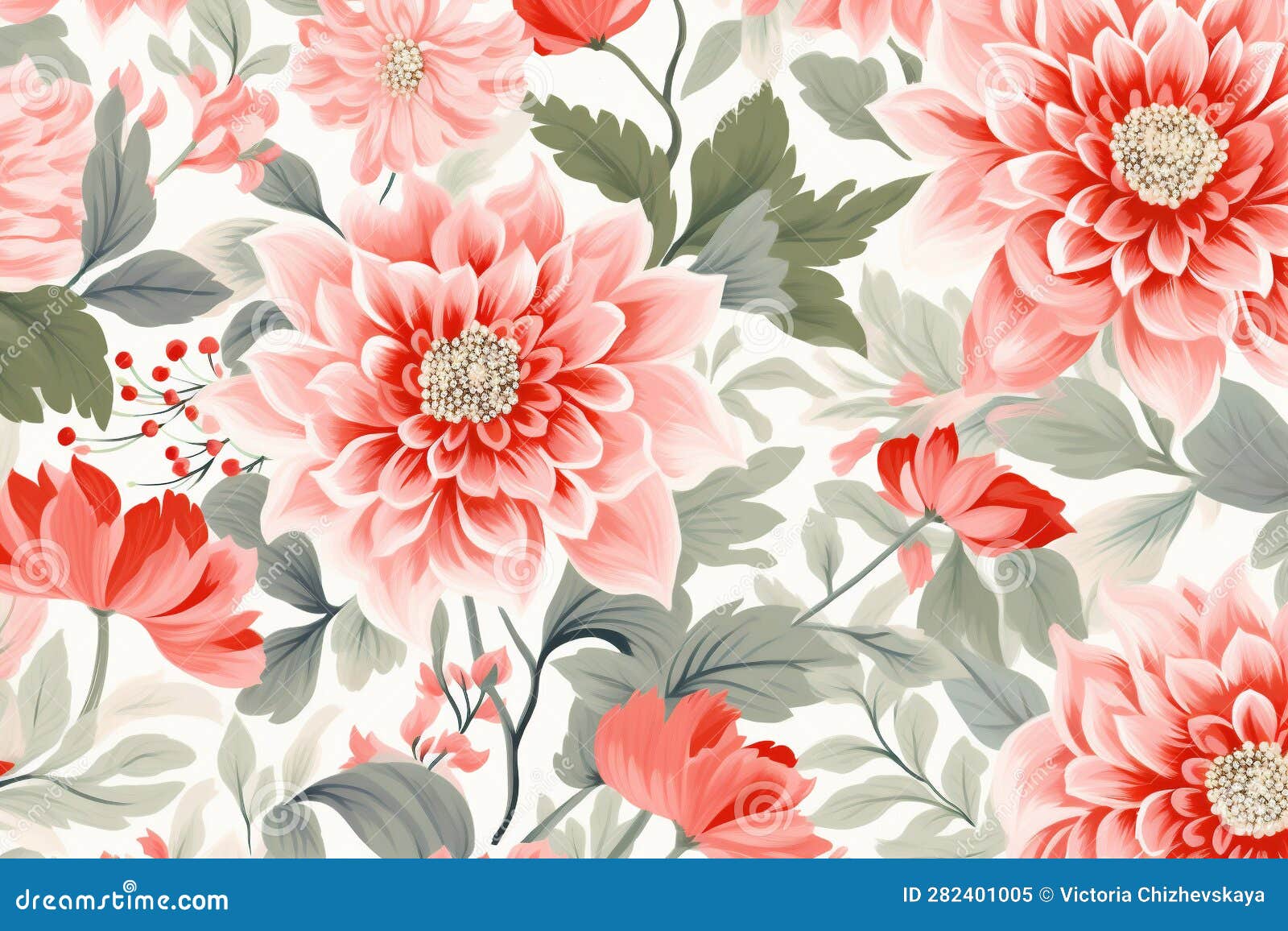 Drawing Leaf Textile Summer Flower Wallpaper Pattern Art Spring Fabric ...