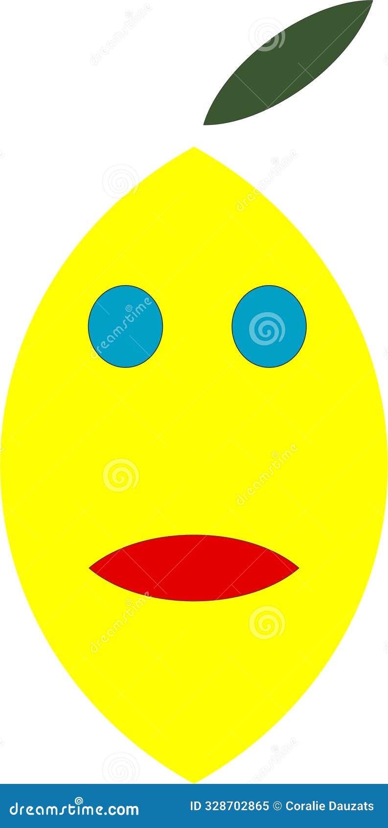 Drawing of a Lemon Face Vector Stock Illustration - Illustration of ...