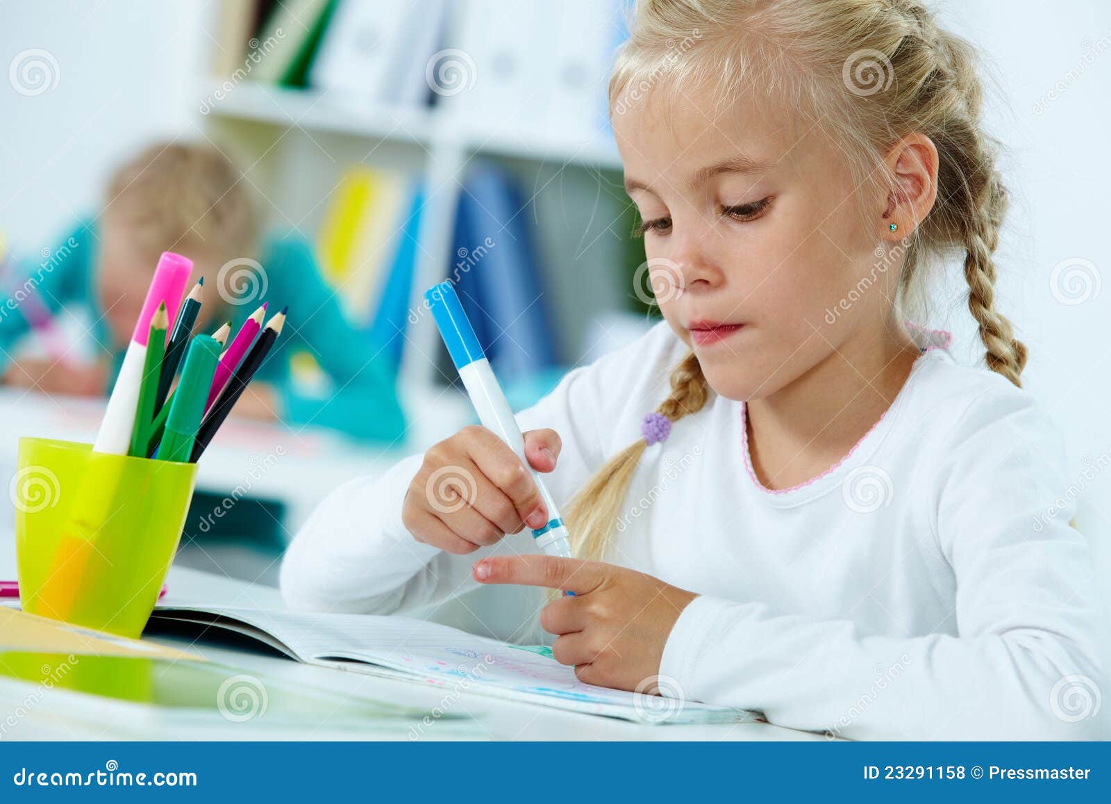 Drawing lesson stock photo. Image of caucasian, artist - 23291158