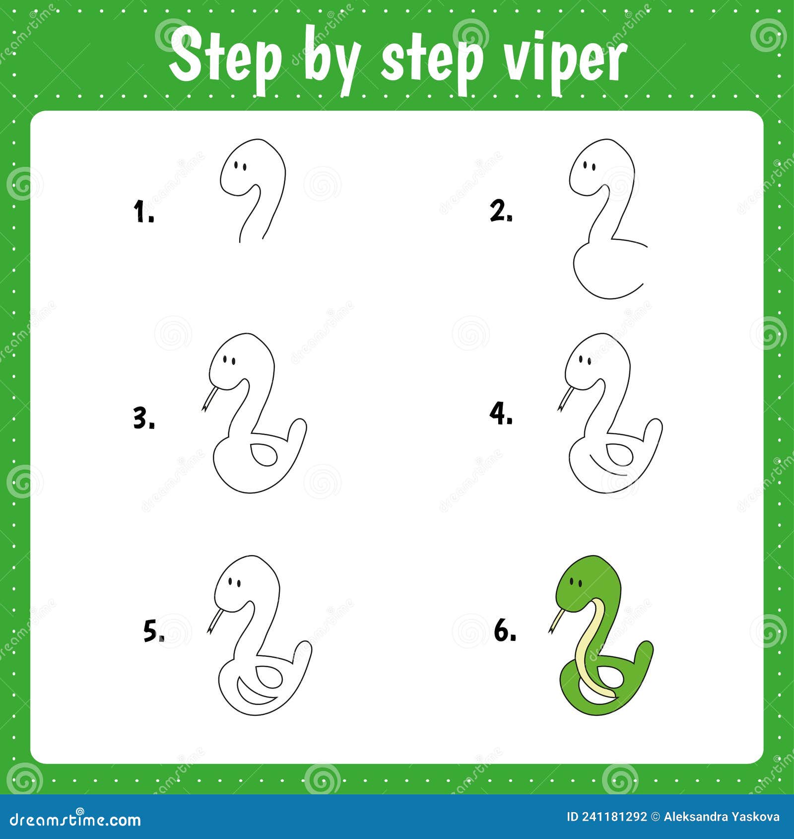 Step By Step Repeats The Picture. Drawing Lesson For Children. Vector ...