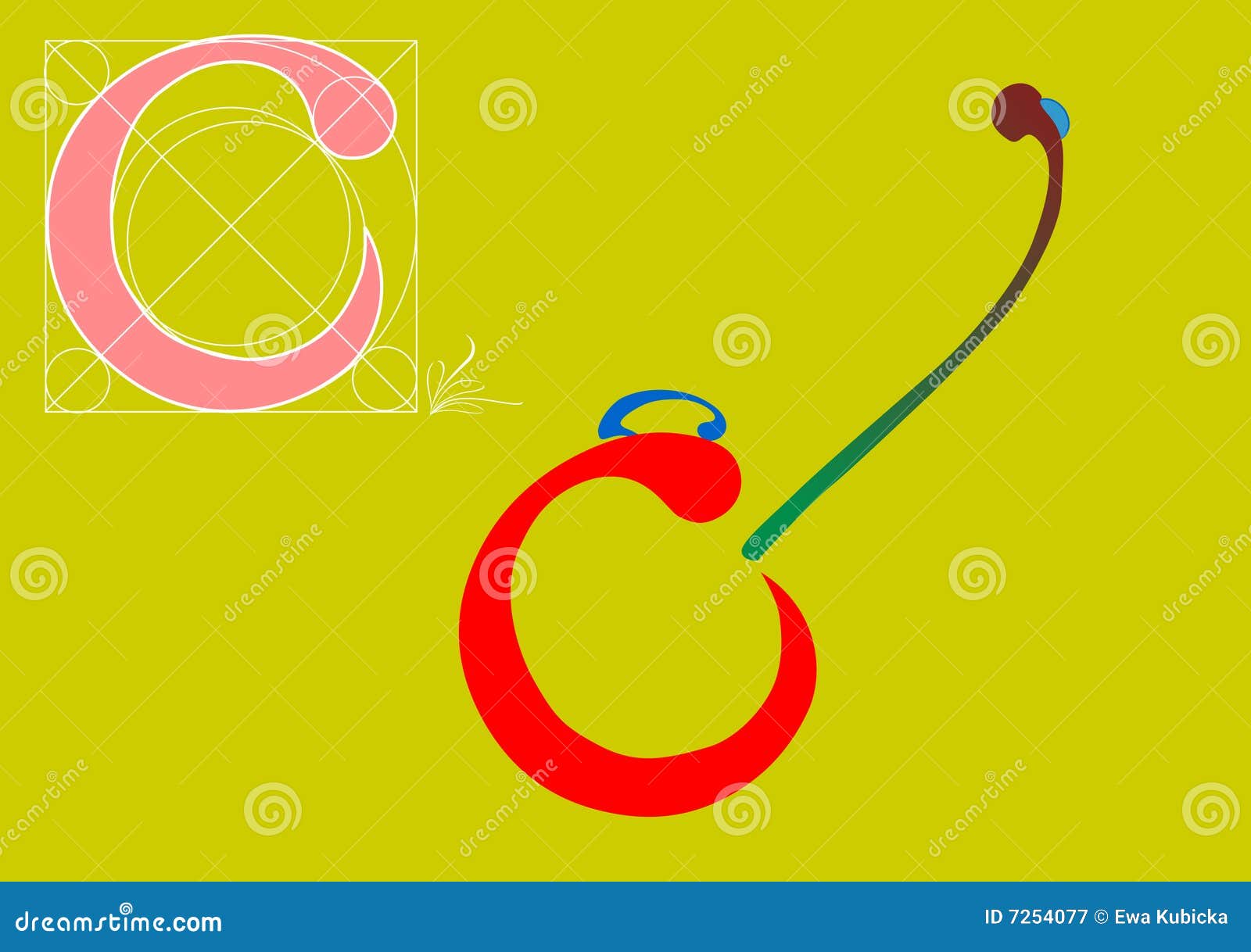 Drawing letter c stock illustration. Illustration of calligraphy - 7254077