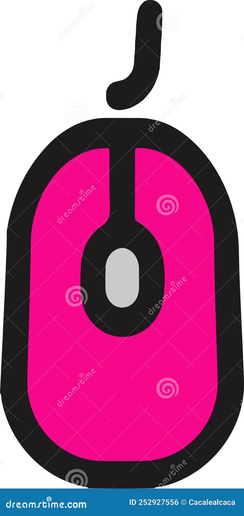 The Drawing of a Light Pink Computer Mouse, a Small Hardware Input ...