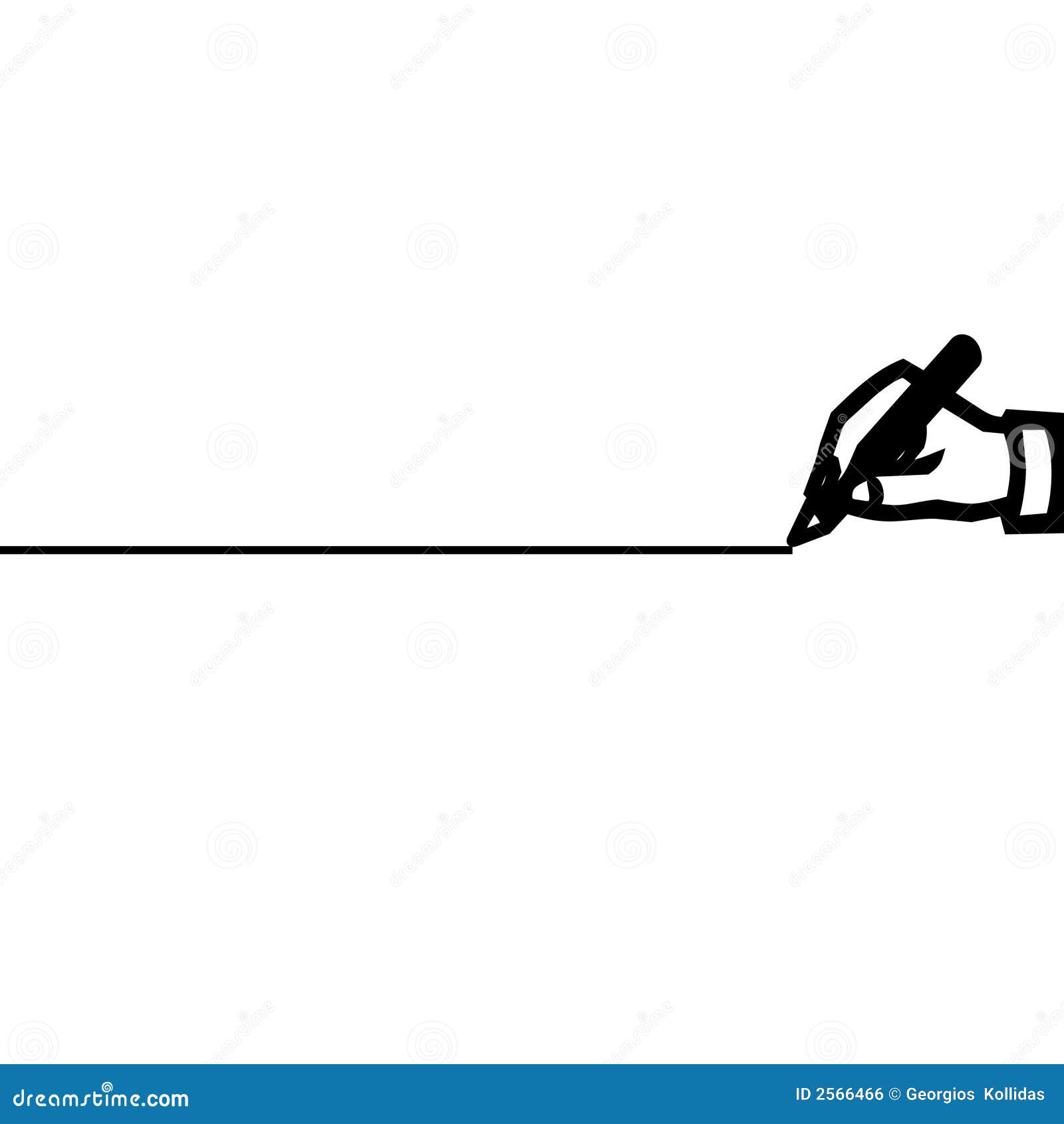 Drawing a line stock illustration. Illustration of black - 2566466