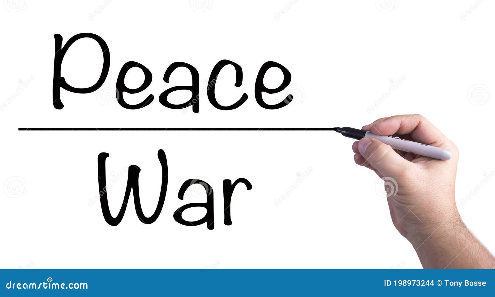 Drawing the Line between Peace and War Stock Photo - Image of destroy ...