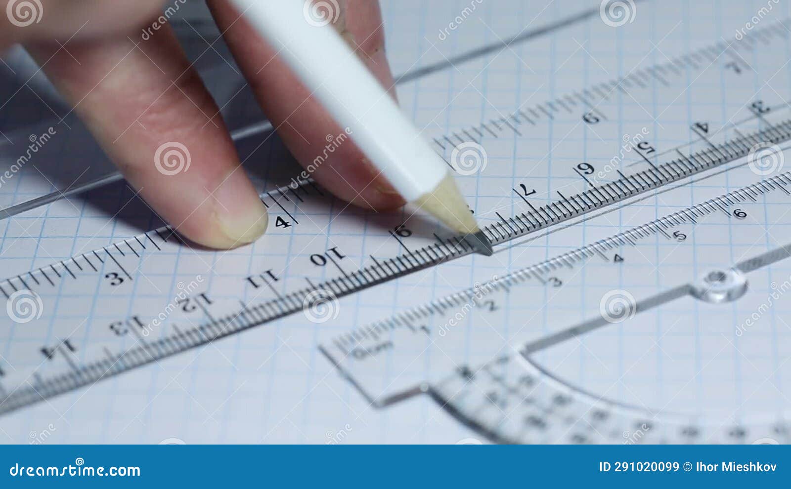 Drawing a Line with a Pencil in a Notebook, Engineering Work, Drawing ...