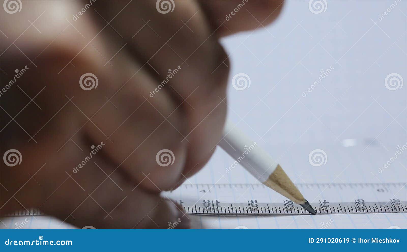 Drawing a Line with a Pencil in a Notebook, Engineering Work, Drawing ...