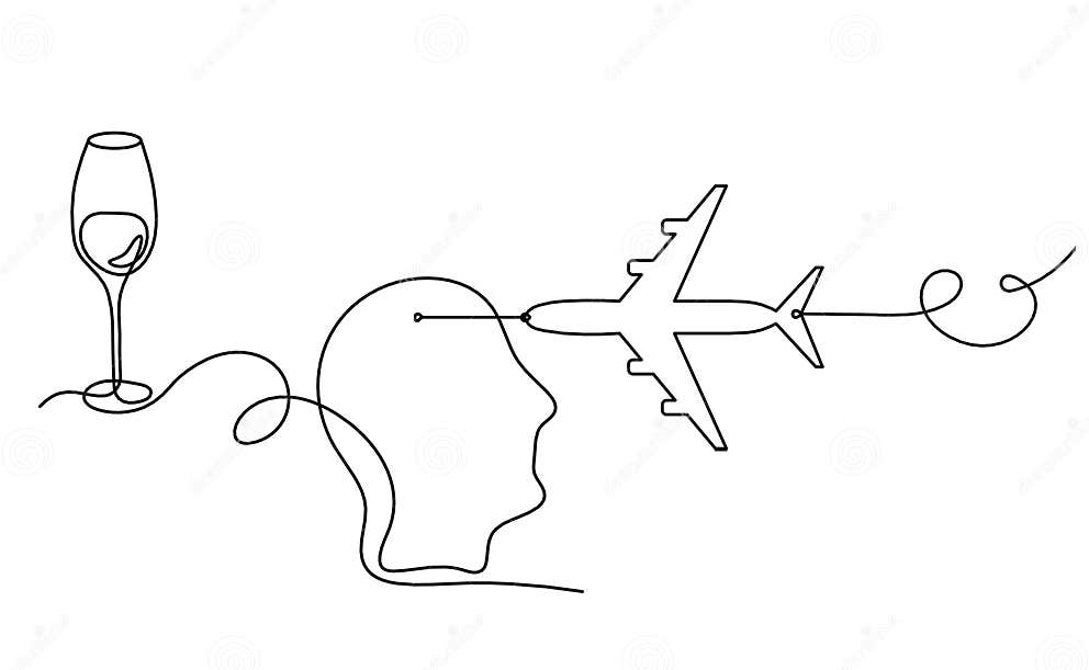 Drawing line wine stock illustration. Illustration of symbol - 266697164