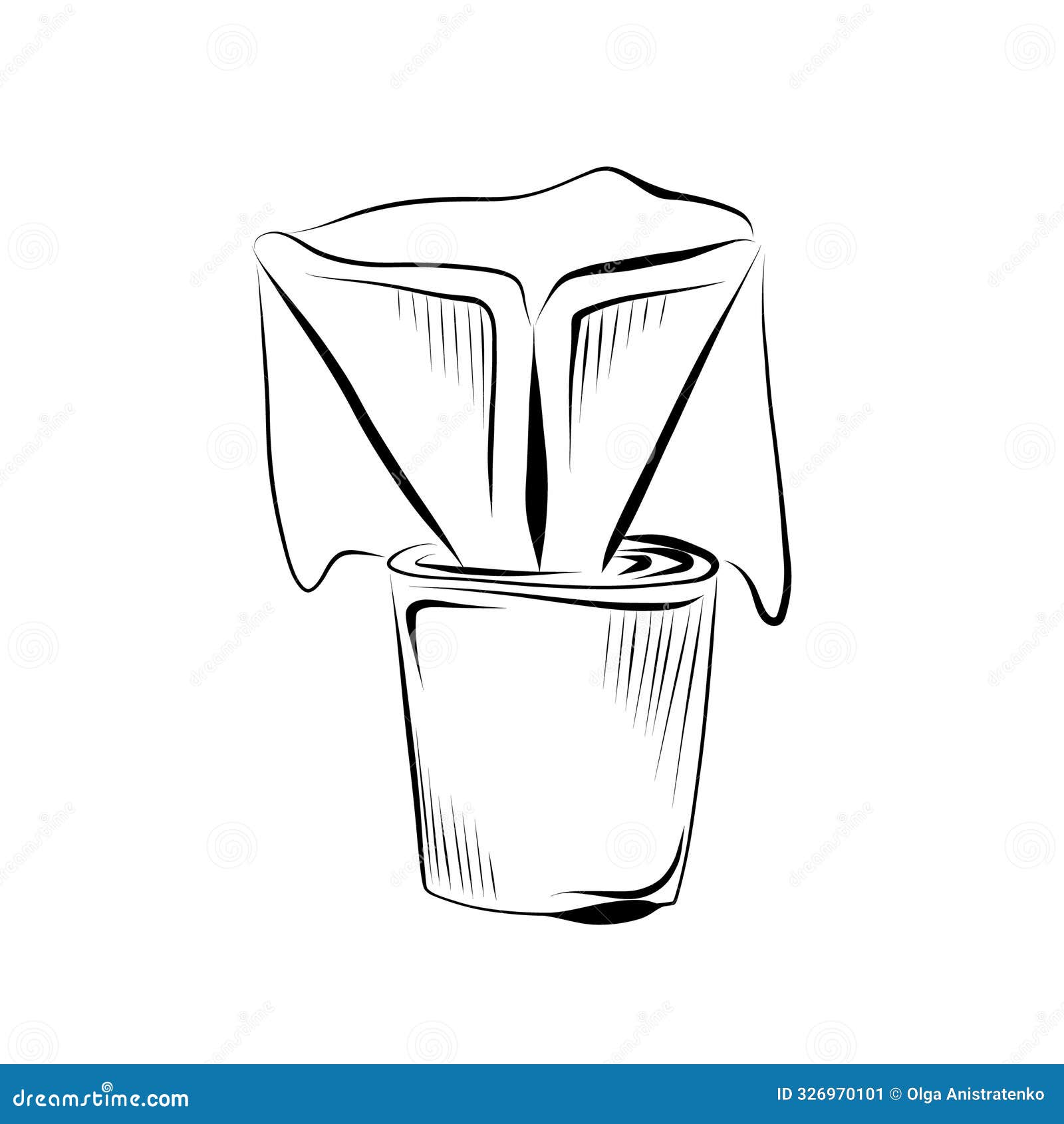 Drawing Lines. Line Art Coffee Filter Stock Vector - Illustration of ...