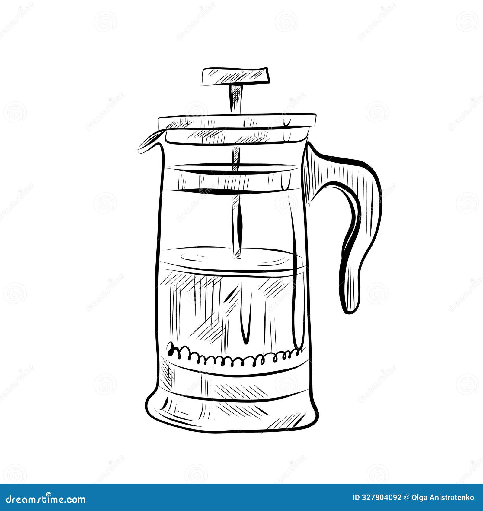Drawing Lines. Line Art Coffee Filter Stock Illustration - Illustration ...